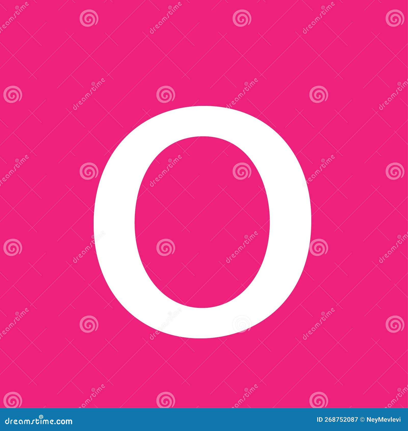 O Letter on Pink Background Stock Illustration - Illustration of ...