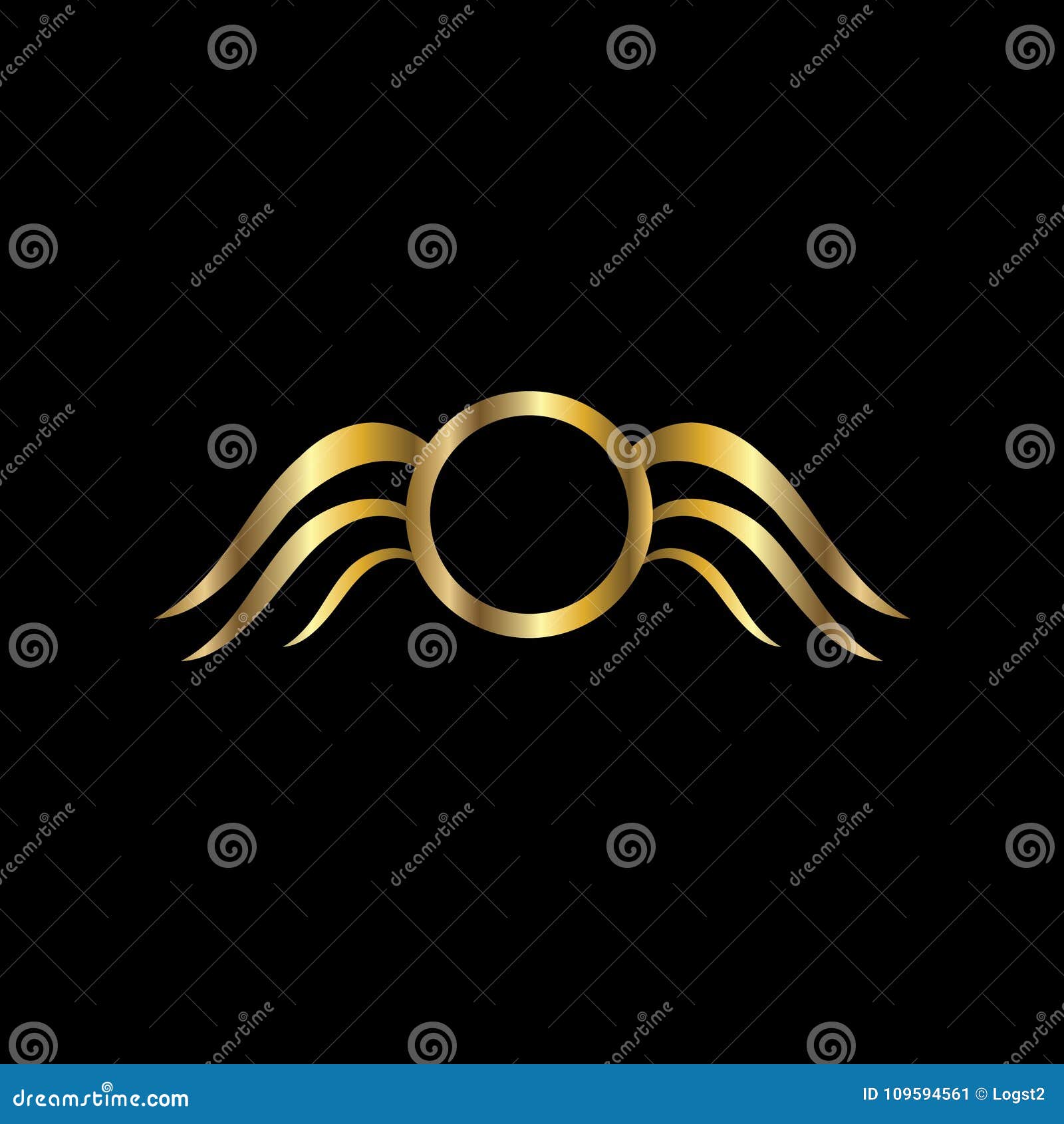 O Letter Wing Vector Logo. Wing Icon Vector Stock Vector - Illustration ...