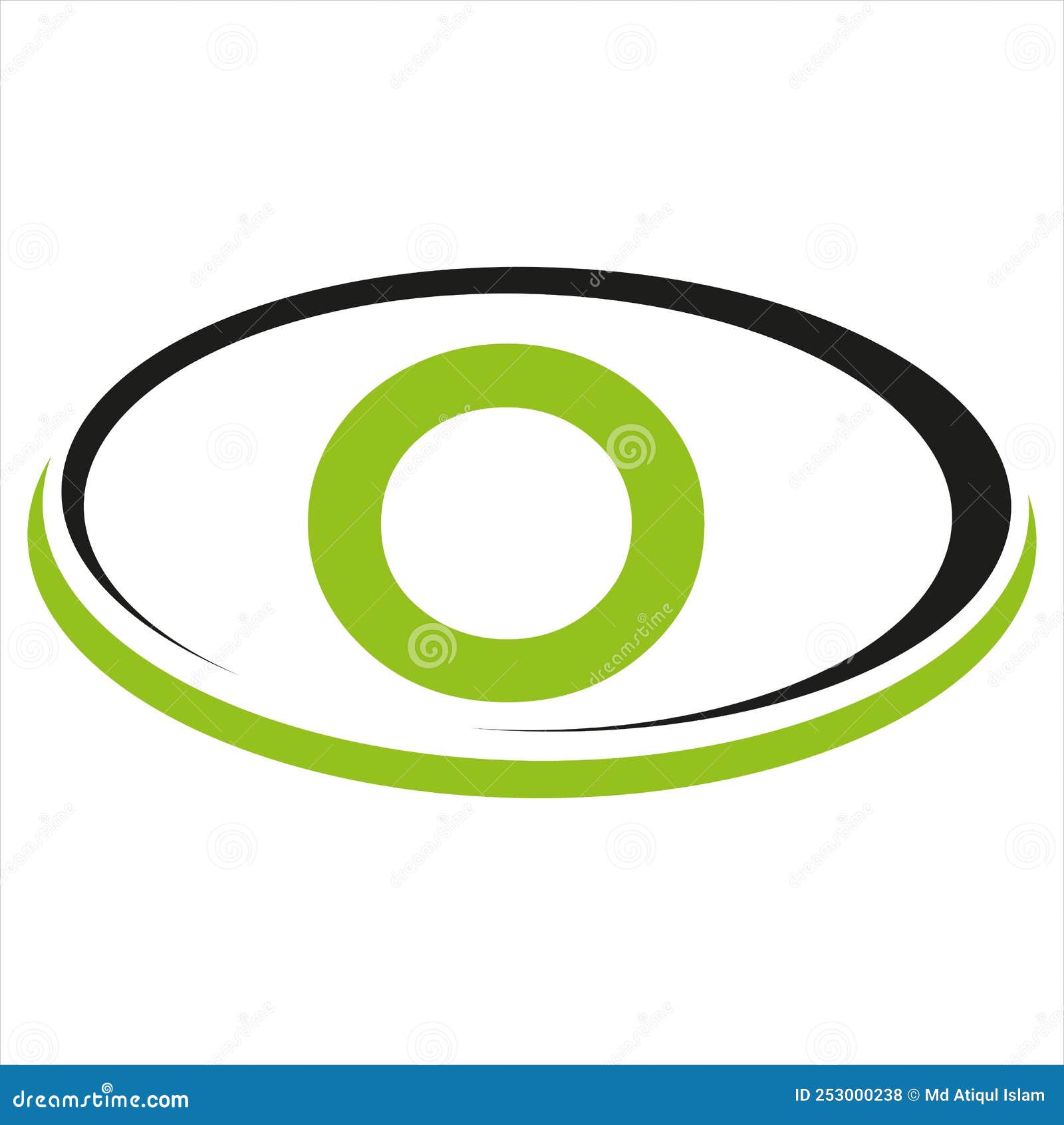 O Logo Simple Design Isolated on White Background. Stock Illustration ...