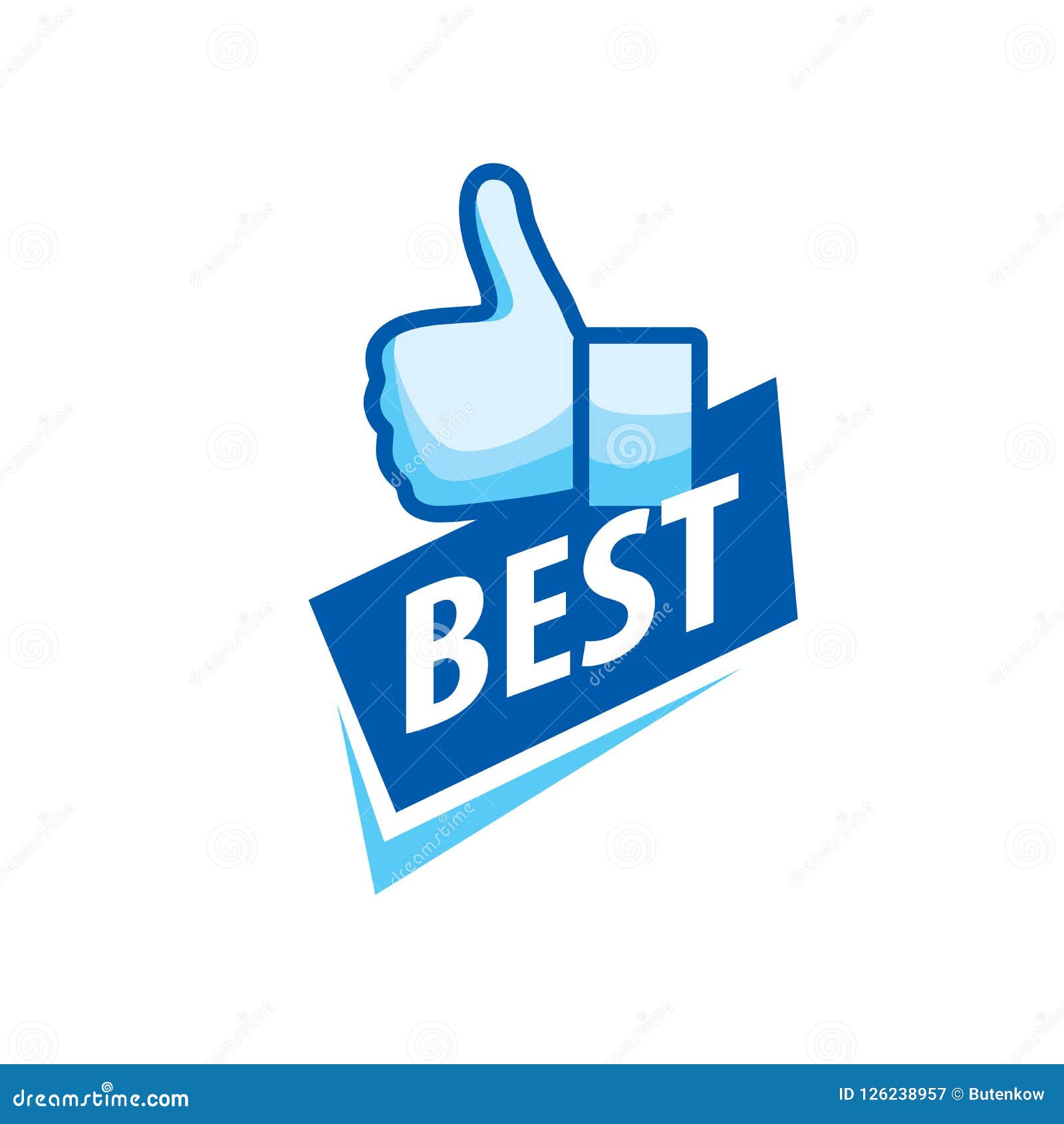 O logotipo do vetor gosta ilustração do vetor. Ilustração de polegar ...