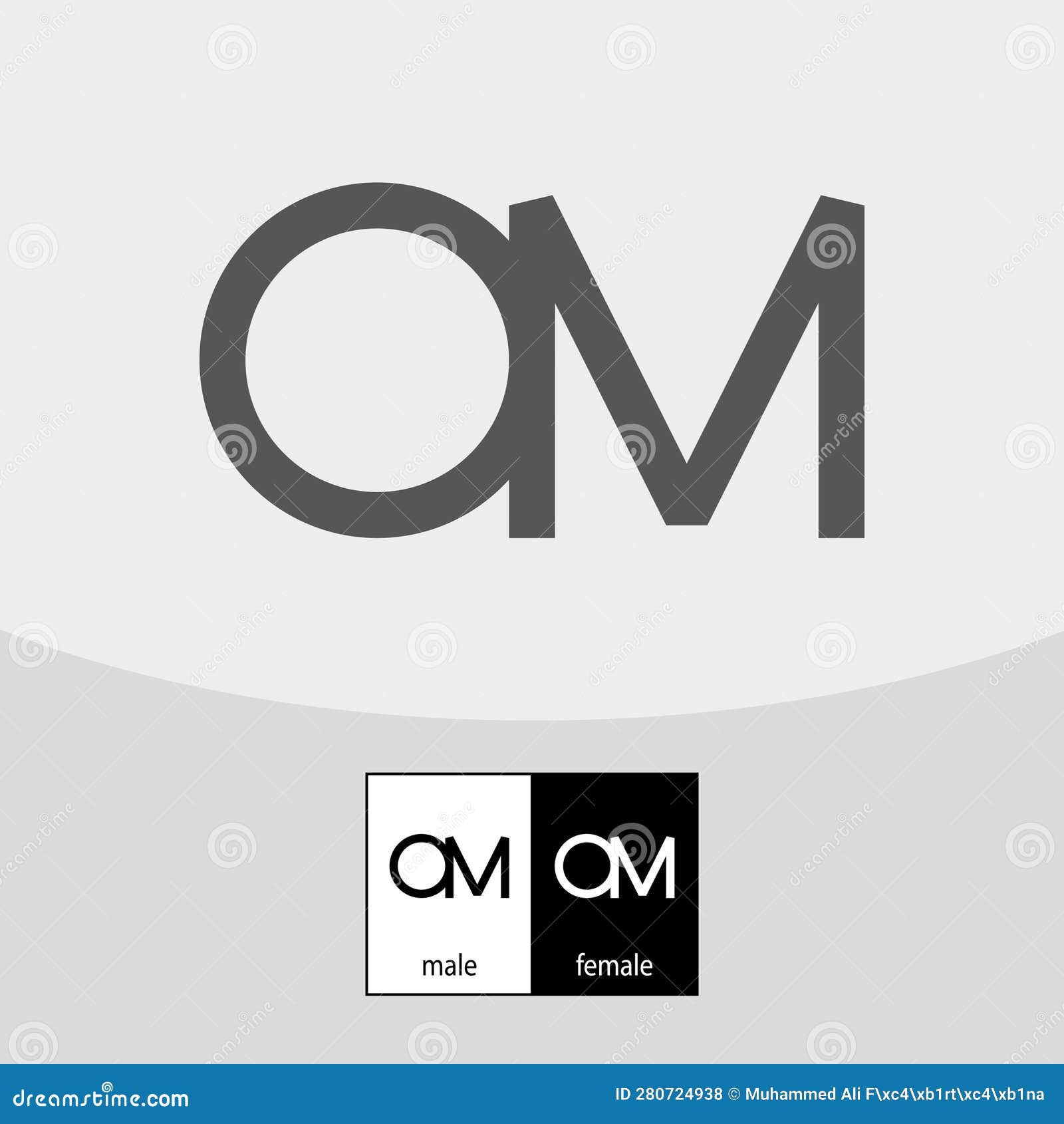 O and M Letter Logo. Black Color Stock Vector - Illustration of ...