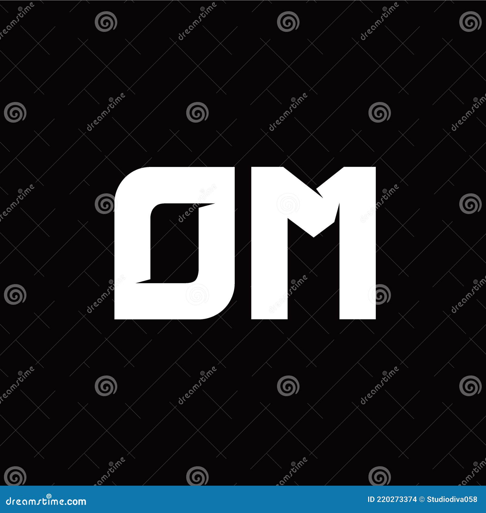 O M Letter Monogram Style Initial Logo Template Stock Illustration ...