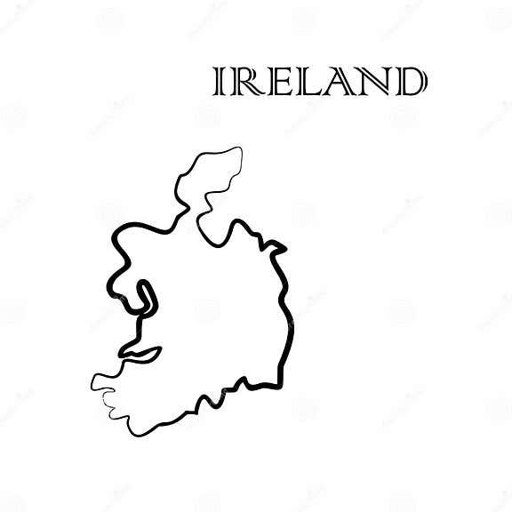 O mapa de ireland ilustração do vetor. Ilustração de globo - 120770778