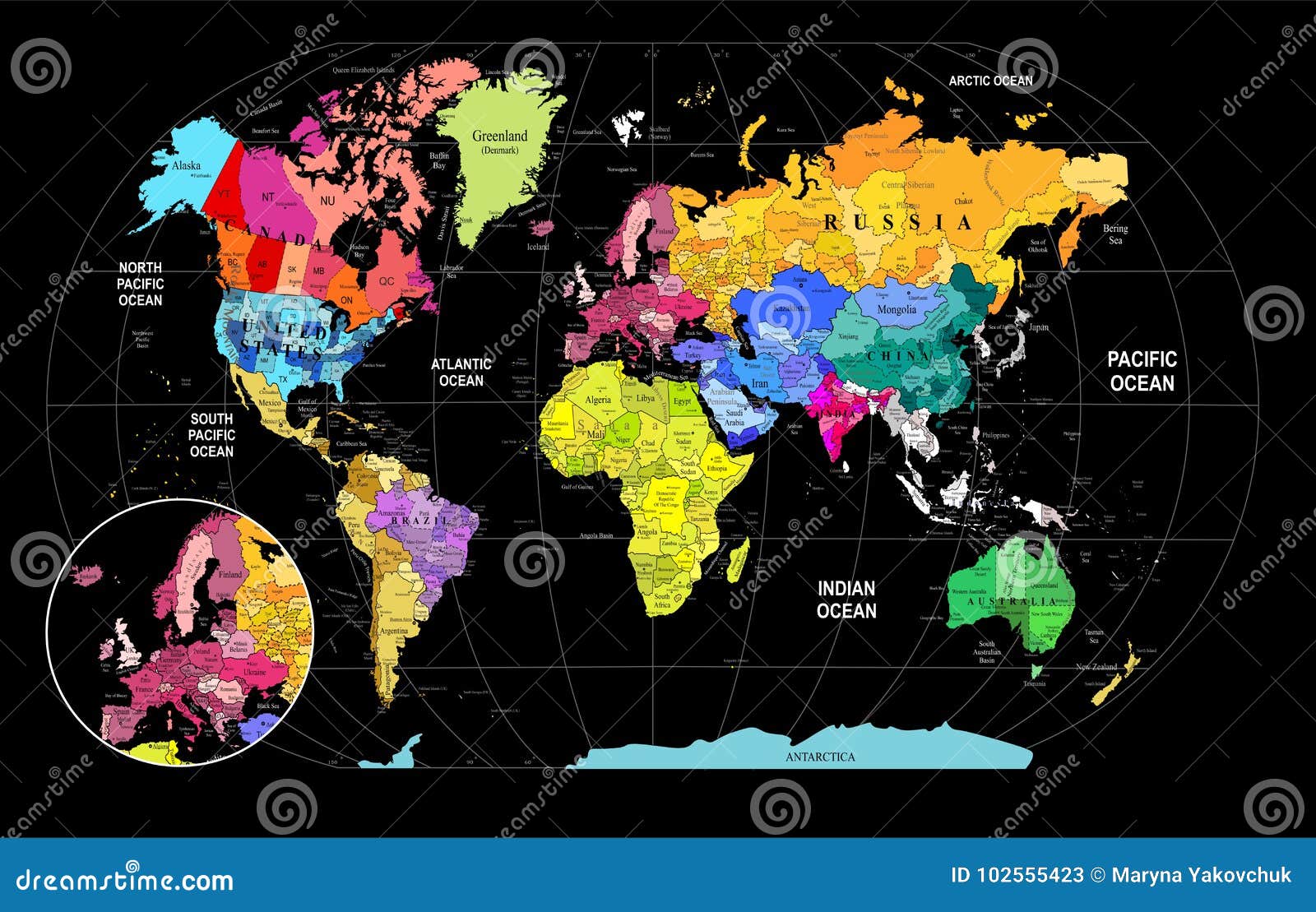O mapa do mundo ilustração stock. Ilustração de américa - 102555423