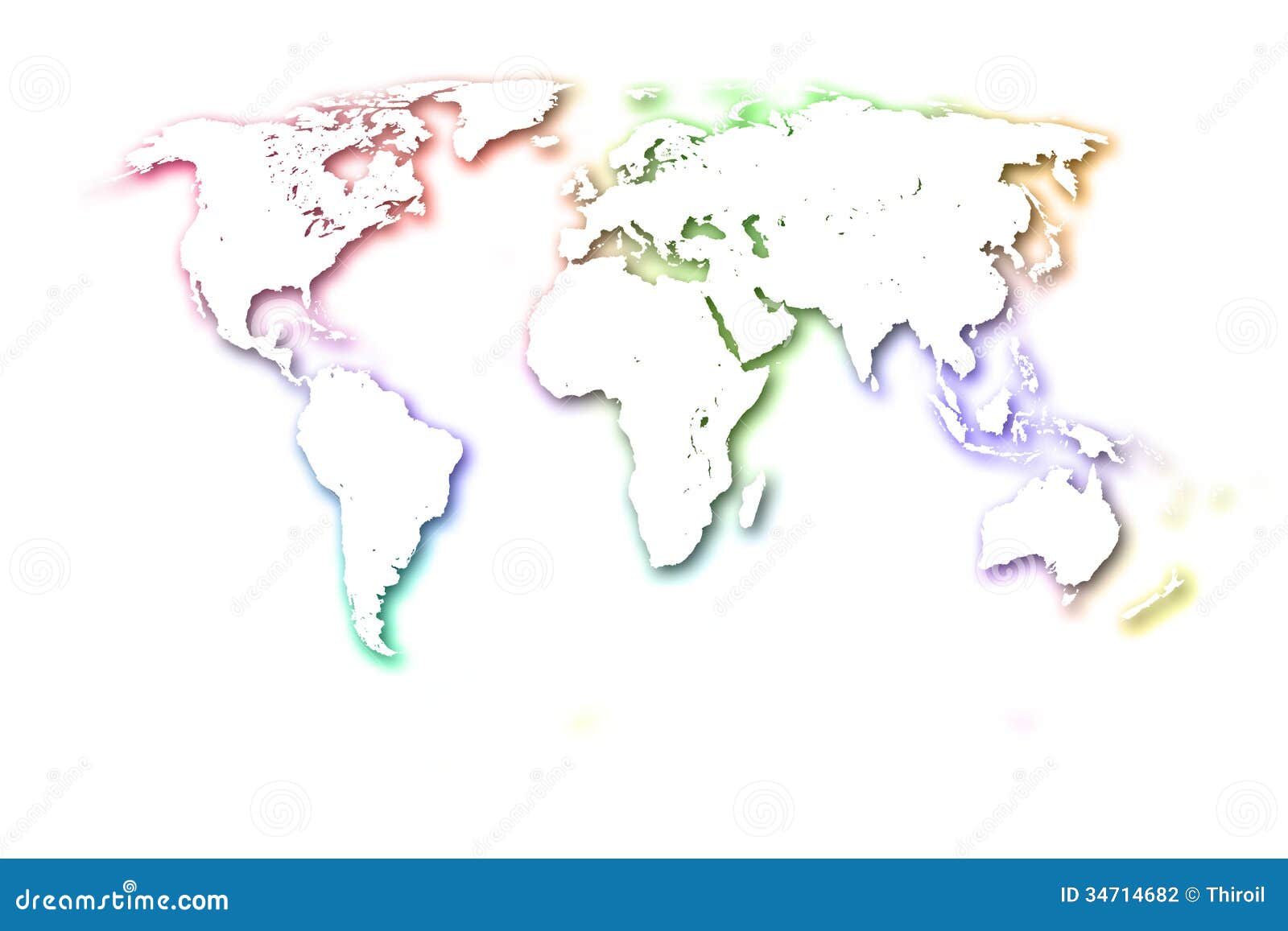 O mapa do mundo colorido. foto de stock. Imagem de tecnologia - 34714682