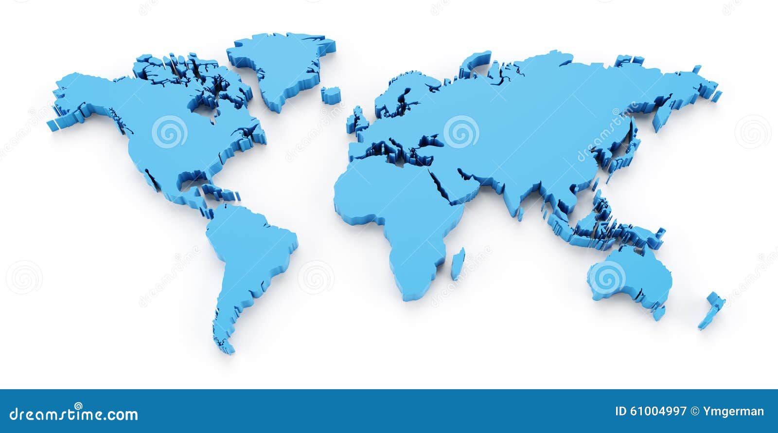 O Mapa Do Mundo Do Detalhe, 3d Rende Ilustração Stock - Ilustração de ...