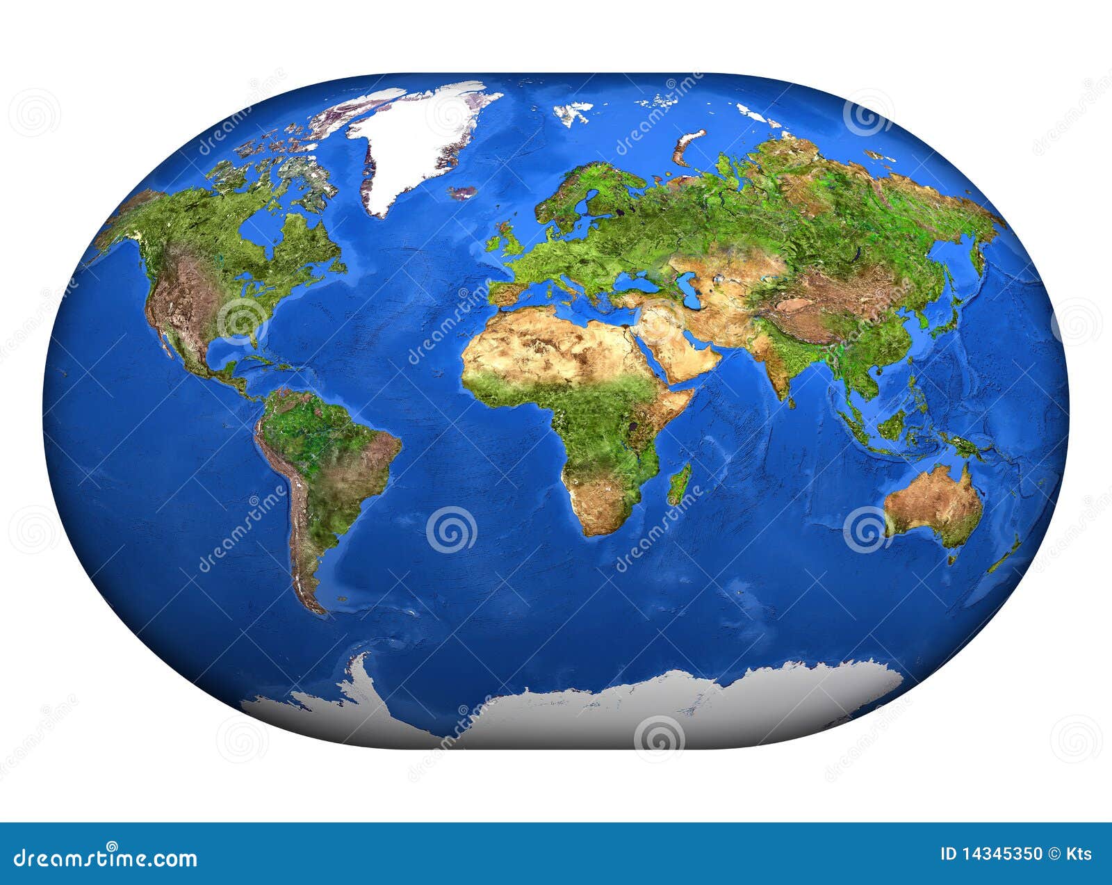 O Mapa Mundi 3D ilustração stock. Ilustração de planeta - 14345350