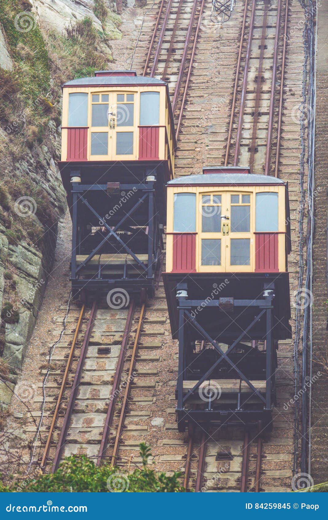 O Monte Do Leste Cliff Funicular Railway Em Hastings Imagem de Stock ...