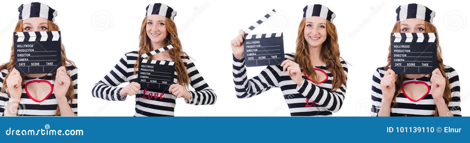 O Mulher-prisioneiro Novo Com a Placa Do Filme Isolada No Branco Foto ... O Mulher-prisioneiro Novo Com a Placa Do Filme Isolada No Branco Foto ...