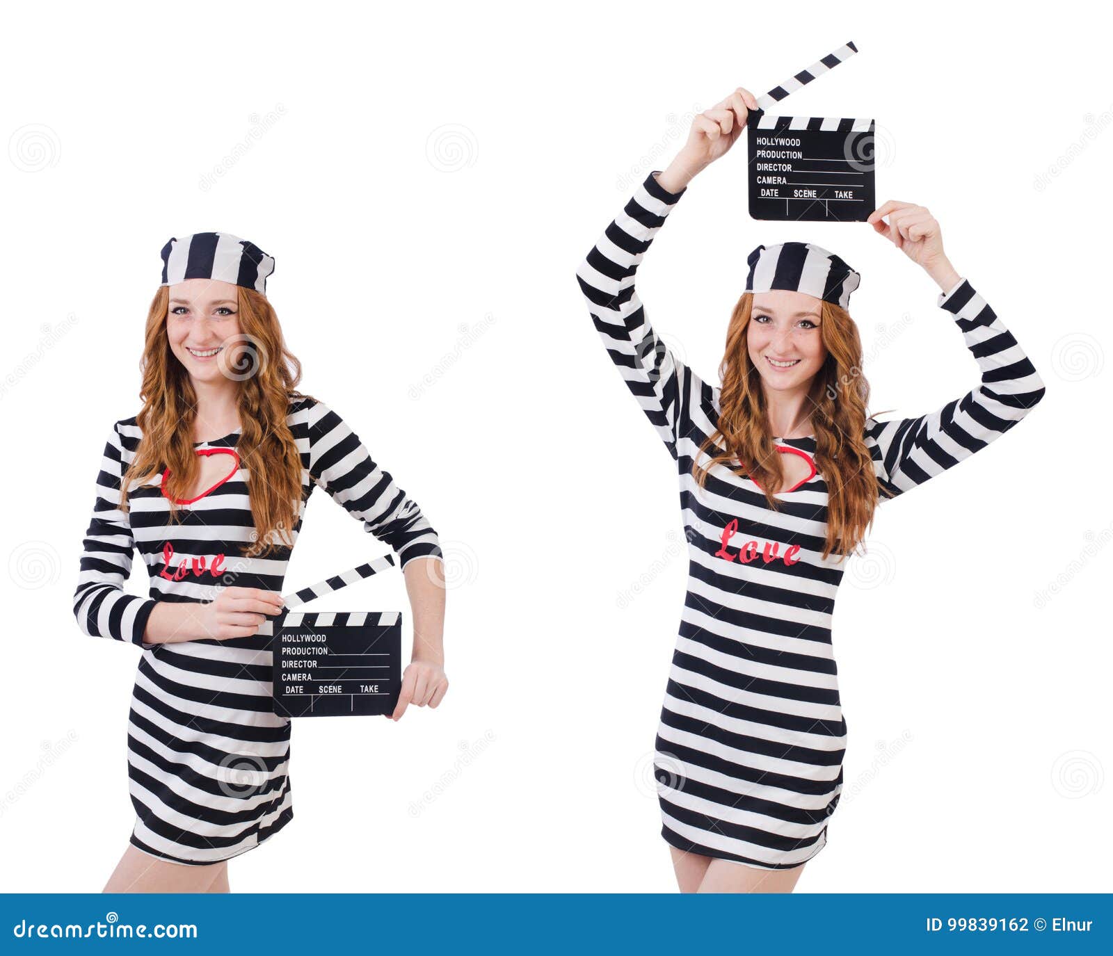 O Mulher-prisioneiro Novo Com a Placa Do Filme Isolada No Branco Foto ... O Mulher-prisioneiro Novo Com a Placa Do Filme Isolada No Branco Foto ...
