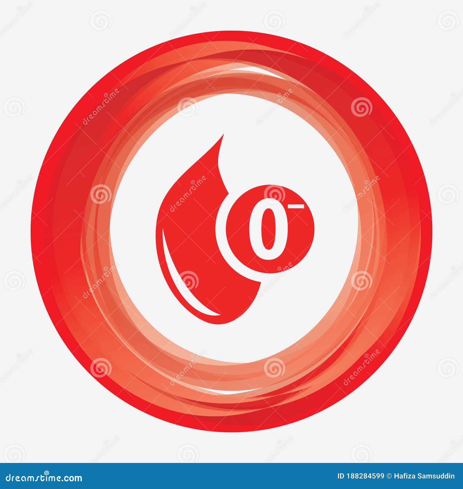 O Negative Blood Group. Vector Illustration Decorative Design Stock ...
