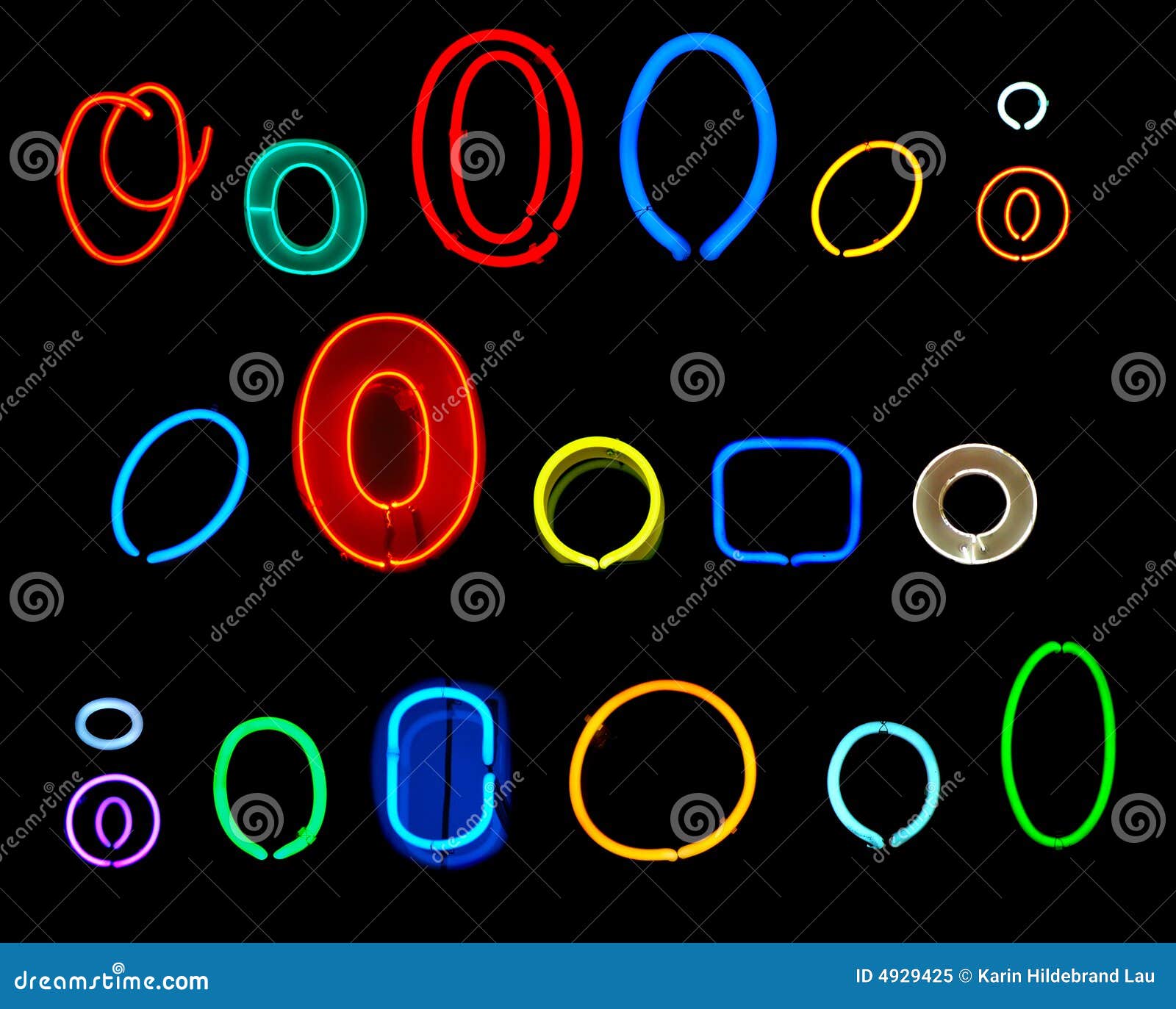 O Neon Letters stock illustration. Illustration of block - 4929425