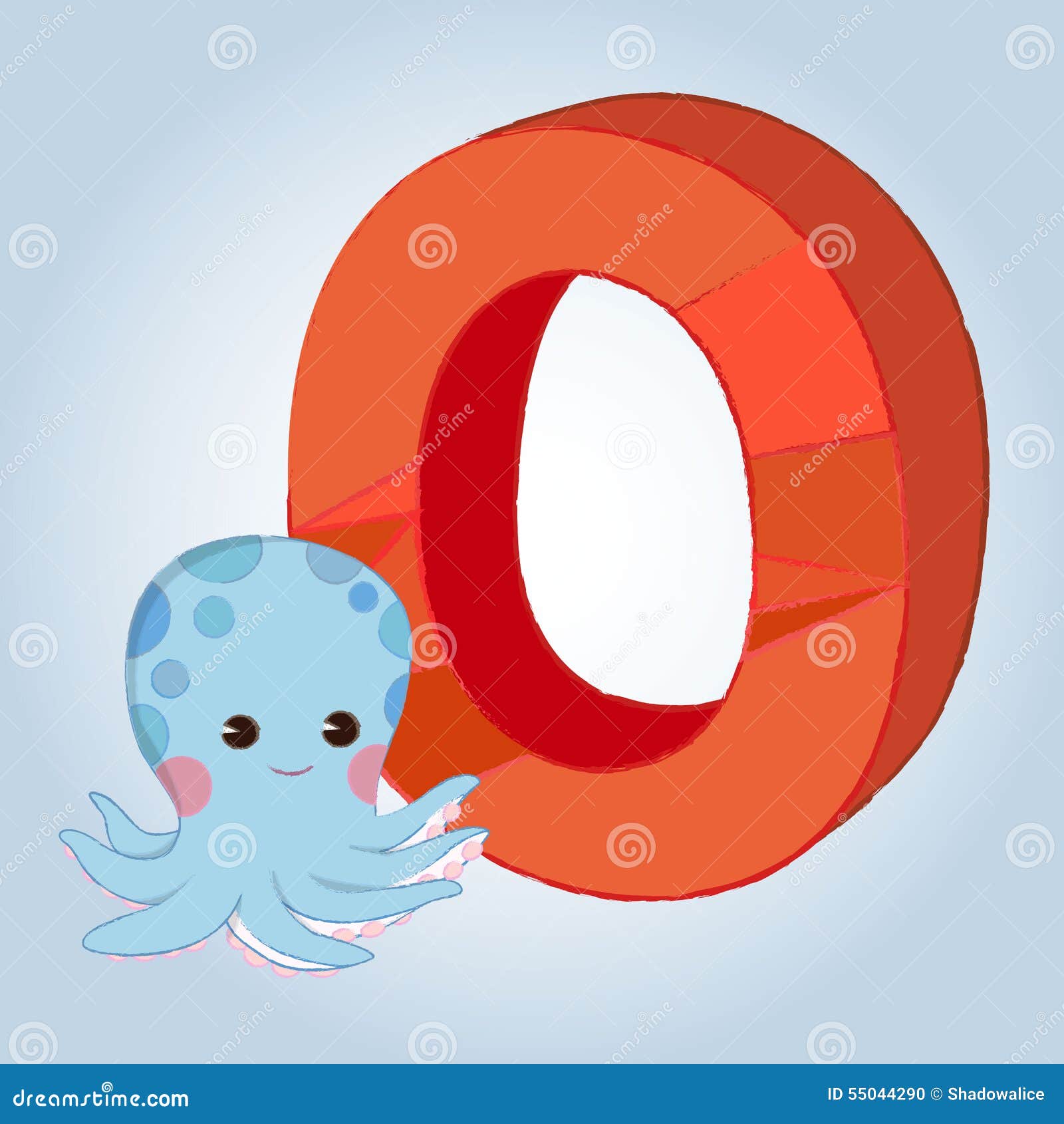O Octopus Alphabet Icon Great for Any Use. Vector EPS10 Stock Vector ...