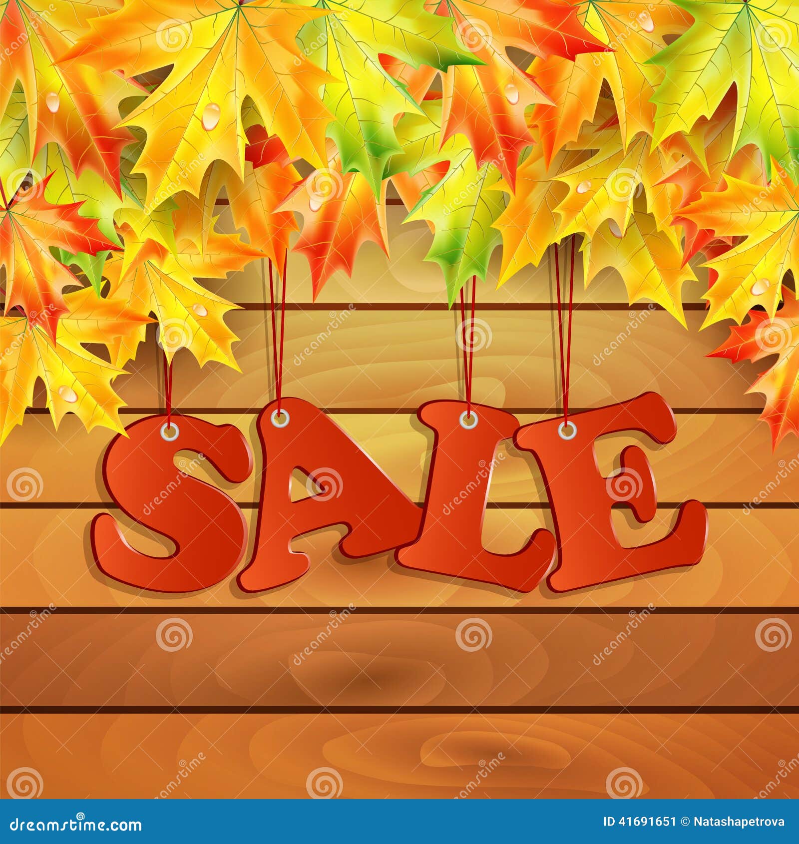 O outono sazonal sale ilustração do vetor. Ilustração de compra - 41691651