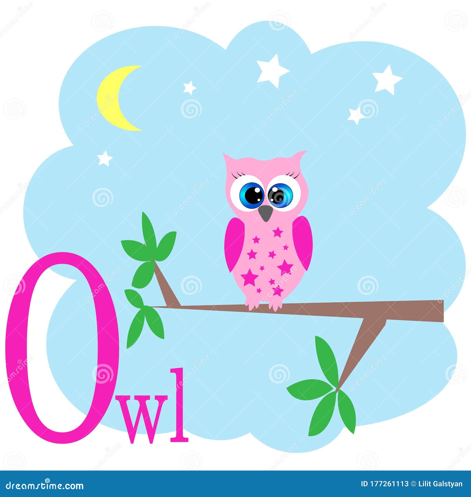 O for Owl Abc Animal Alphabet Stock Vector - Illustration of icon ...