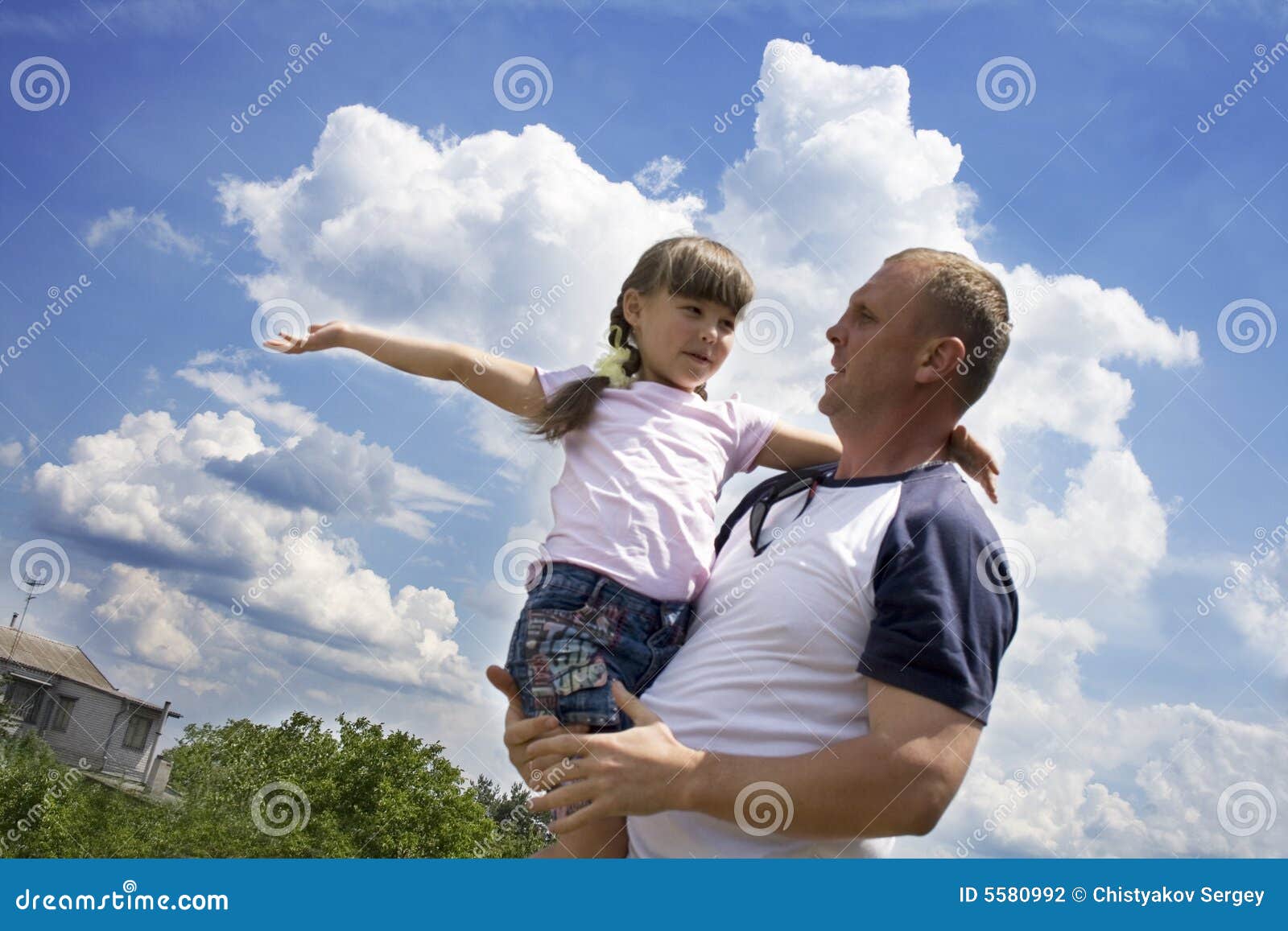 O pai e a filha foto de stock. Imagem de menina, pouco - 5580992
