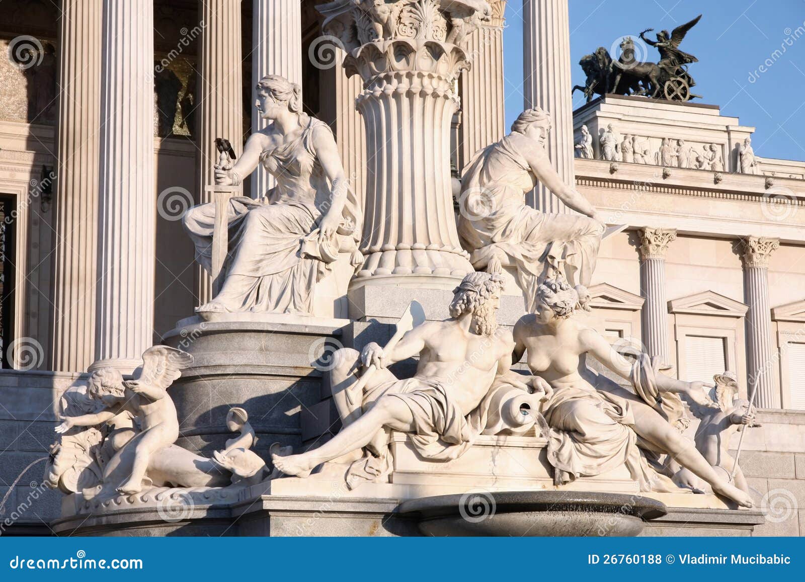 O Parlamento Austríaco Em Viena, Áustria Foto de Stock - Imagem de ...