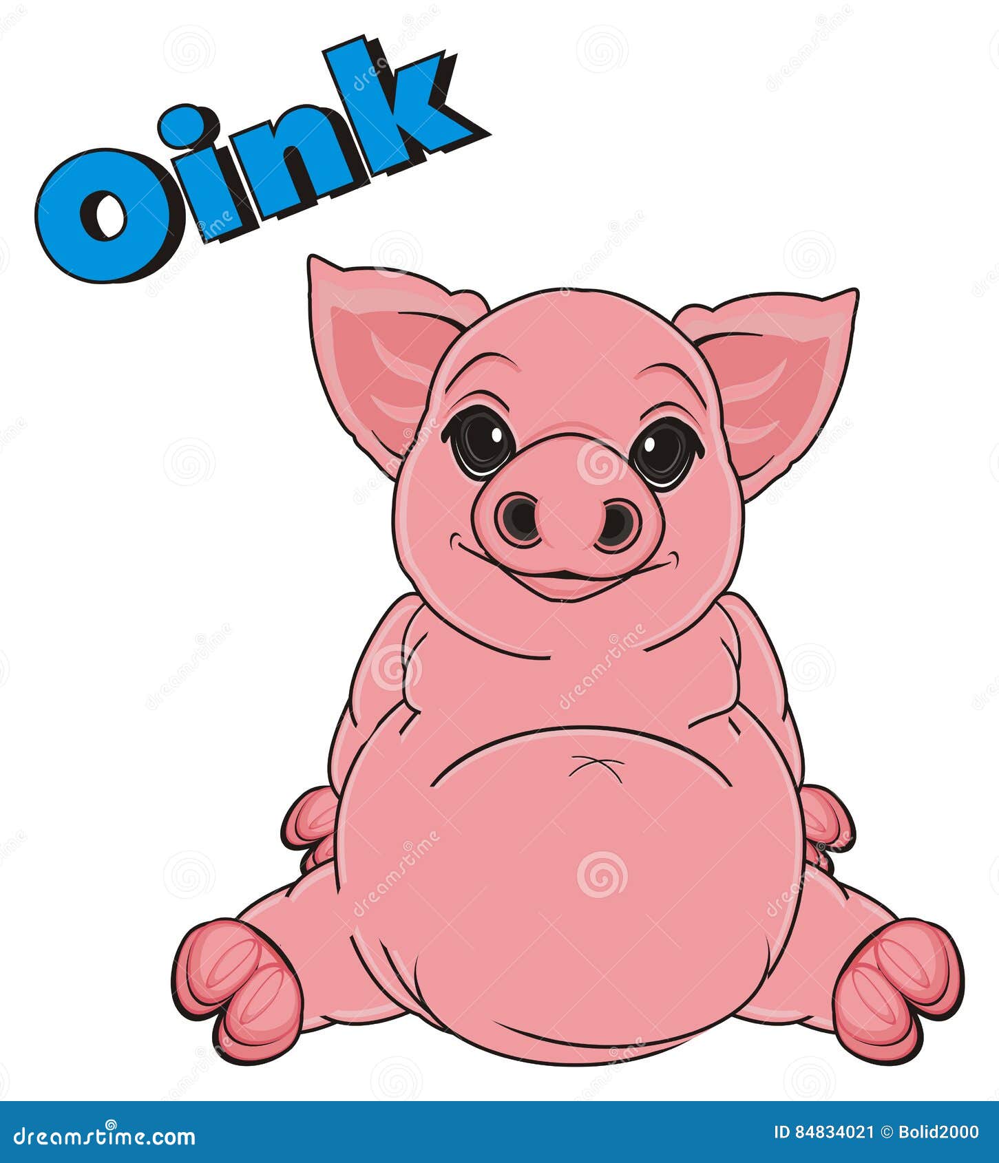 O porco diz grunhe ilustração stock. Ilustração de nave - 84834021