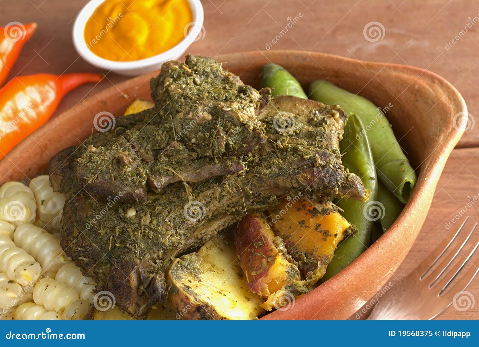 O Prato Peruano Chamou Pachamanca Imagem de Stock - Imagem de peru ...