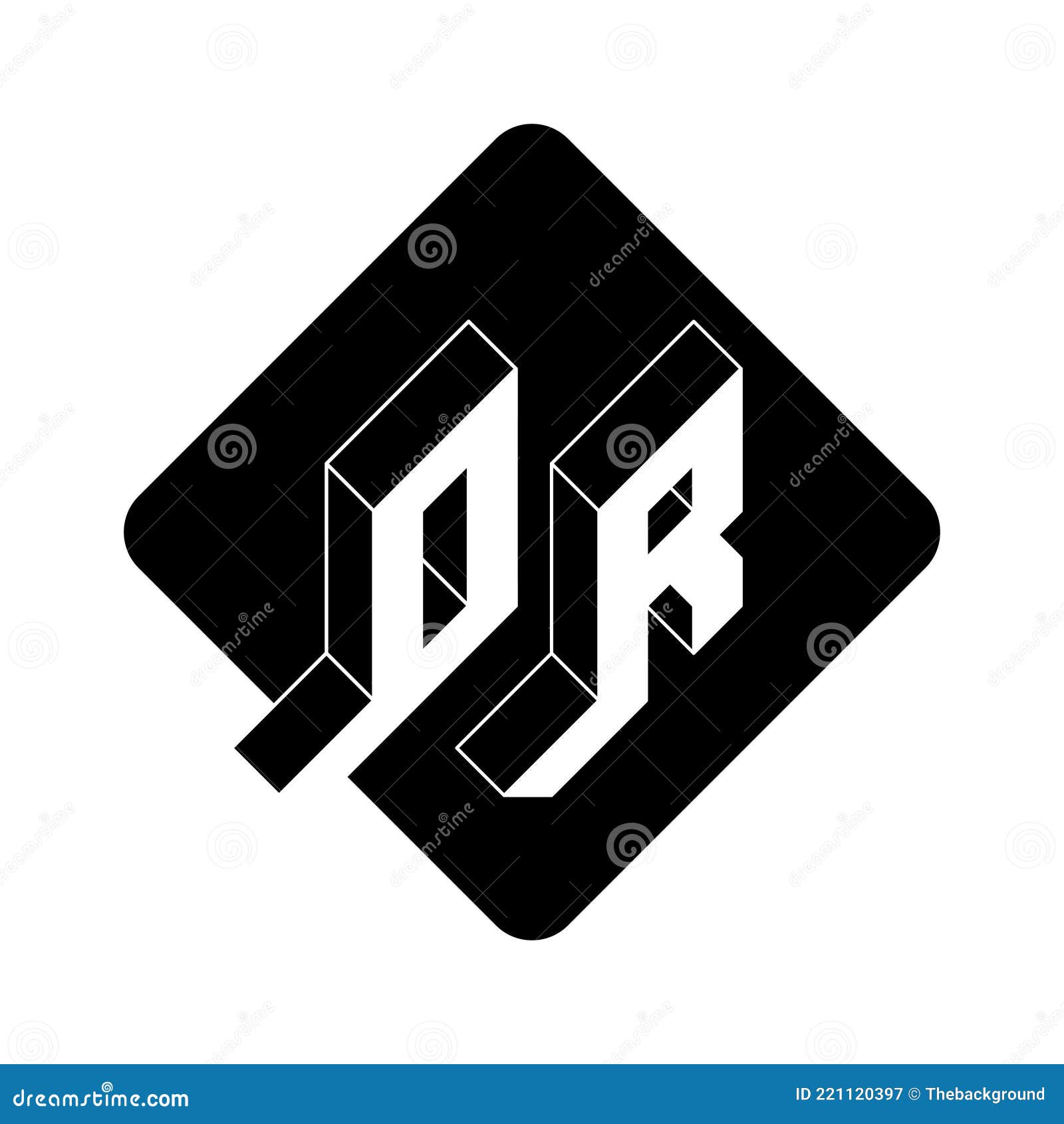 O and R - Monogram or Logotype. Isometric 3d Font for Design. 0R. or ...