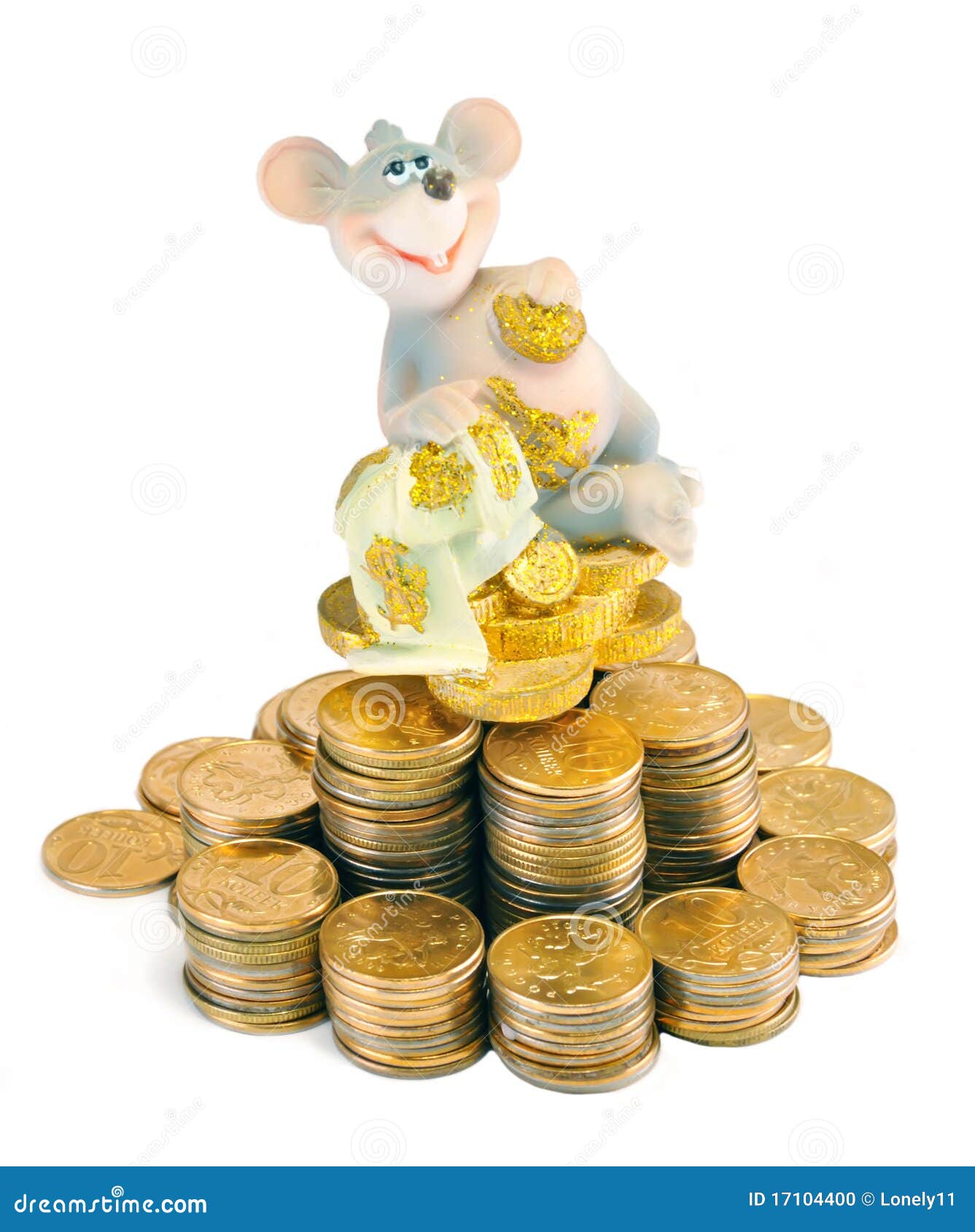 O rato rico foto de stock. Imagem de moeda, jogar, bancarrota - 17104400