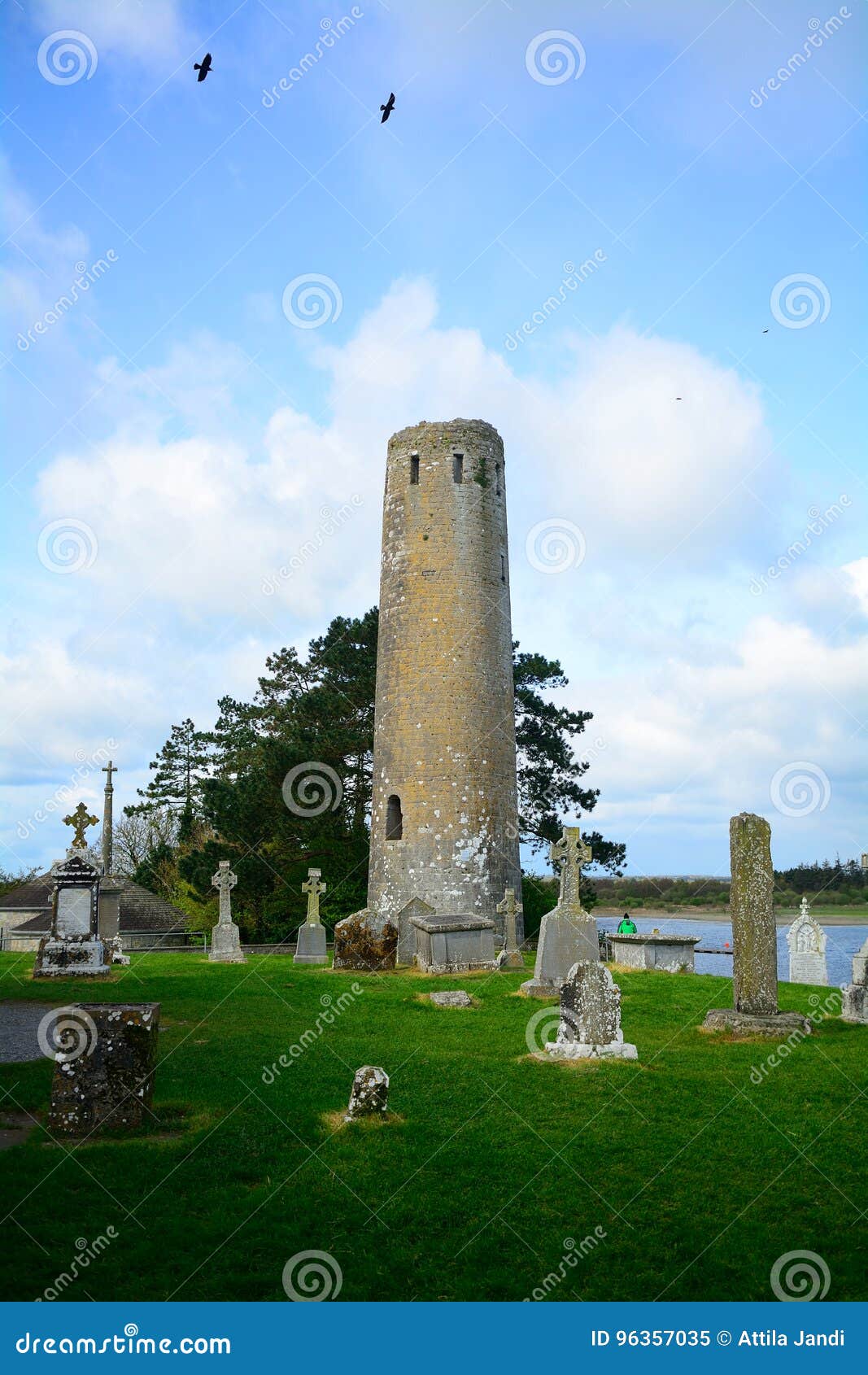 O`Rourke Tower, Clonmacnoise, Ireland Editorial Image - Image of ...