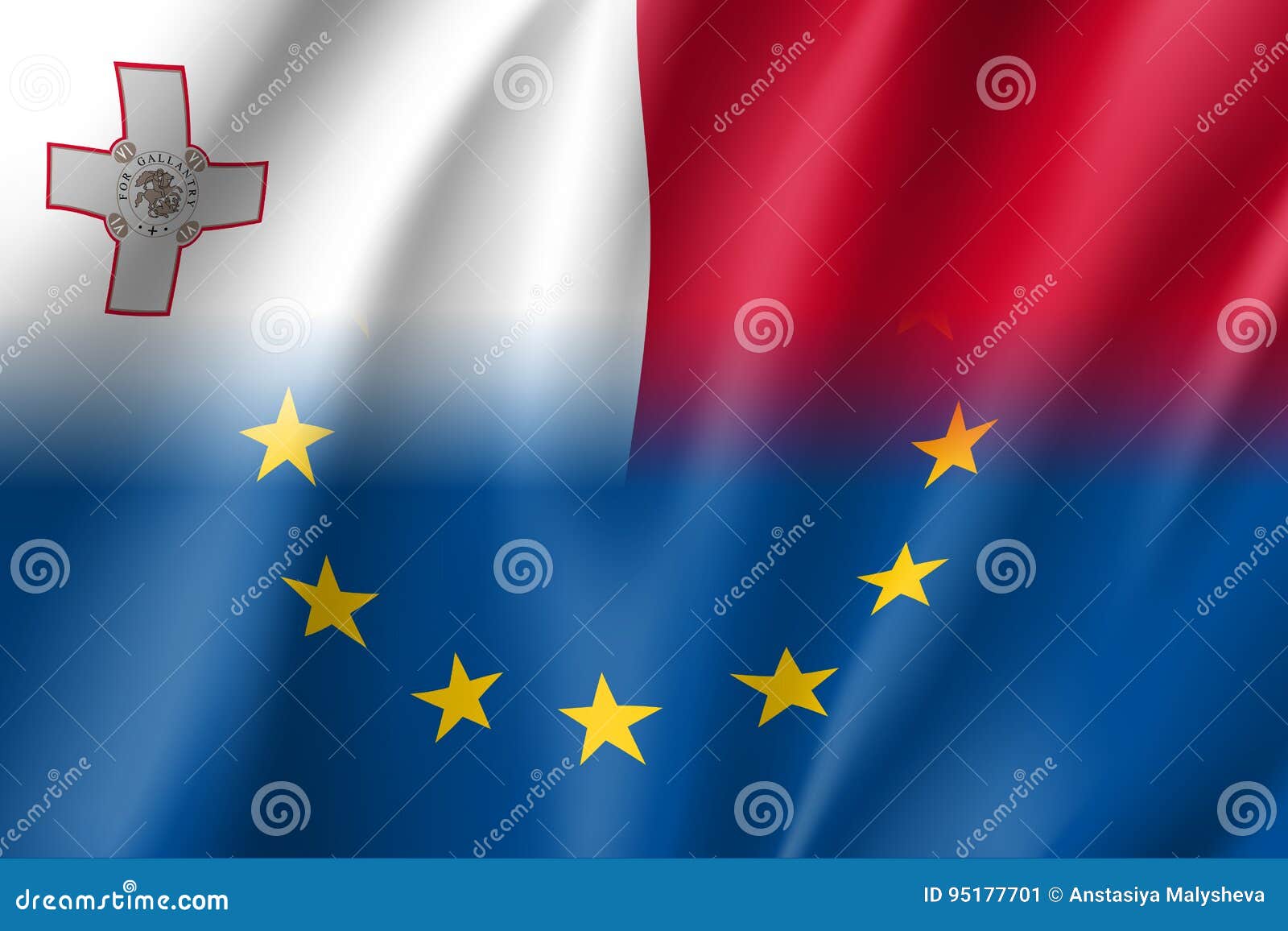 O Símbolo Malta é Membro Da UE Ilustração do Vetor - Ilustração de ...