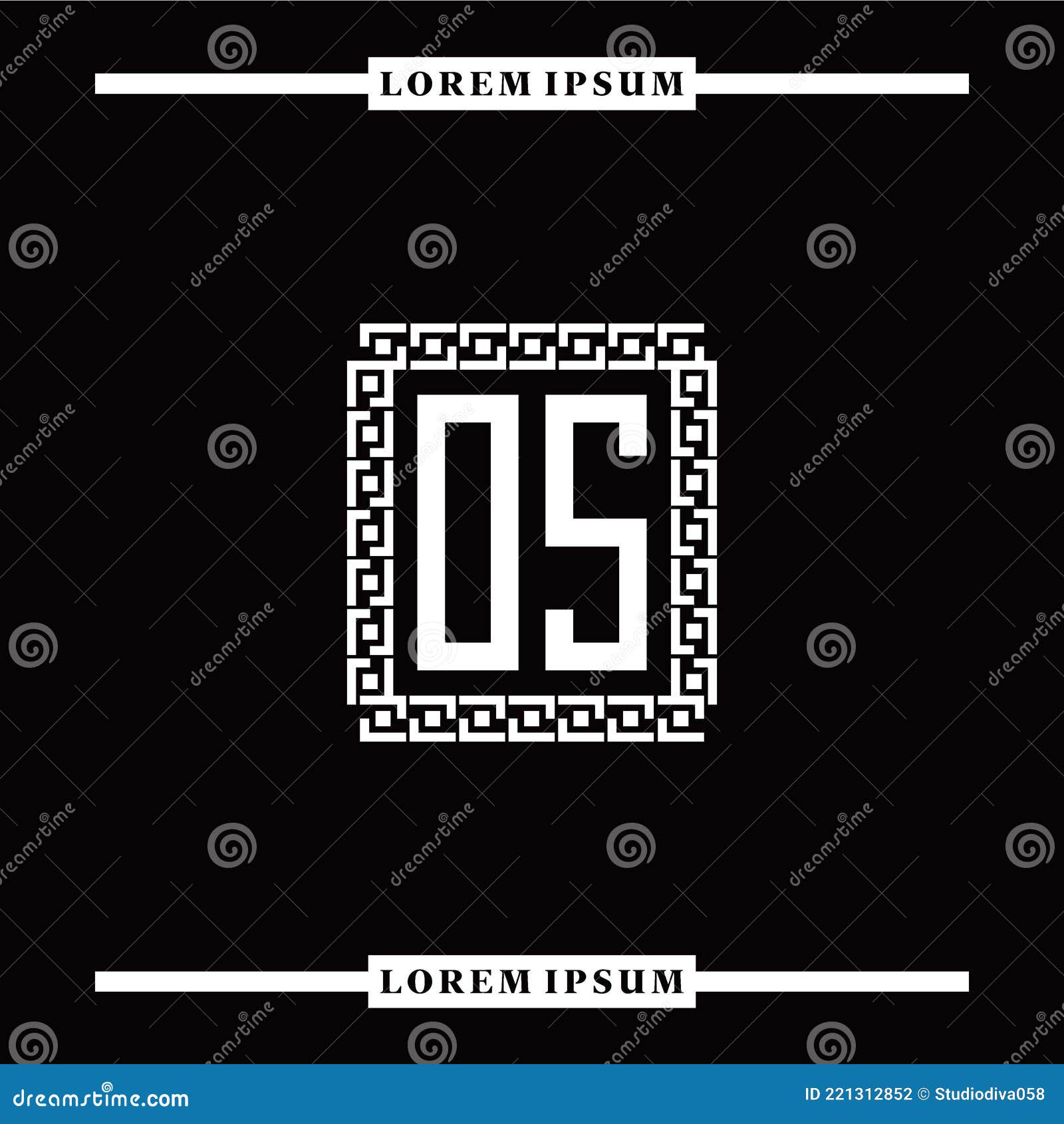 O S Collection of Initial Logo Designs with Luxurious Frame Elements ...