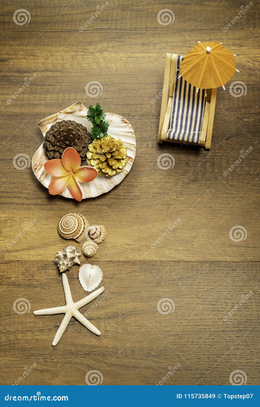 O Shell E a Estrela Do Mar Pescam Com Cama E Guarda-chuva Da Praia ...