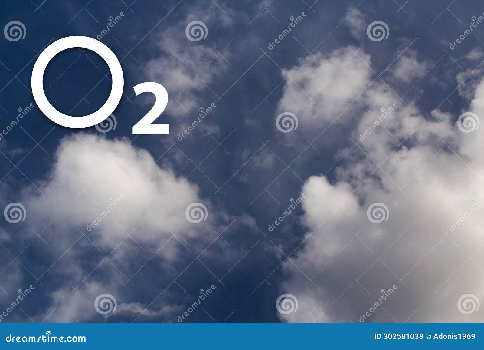 O2 sign on blue sky stock photo. Image of atmospheric - 302581038