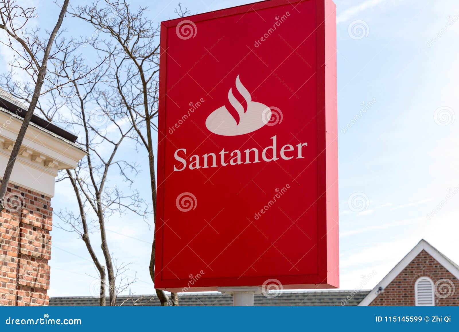 O Sinal De Santander Do Banco Imagem de Stock Editorial - Imagem de ...