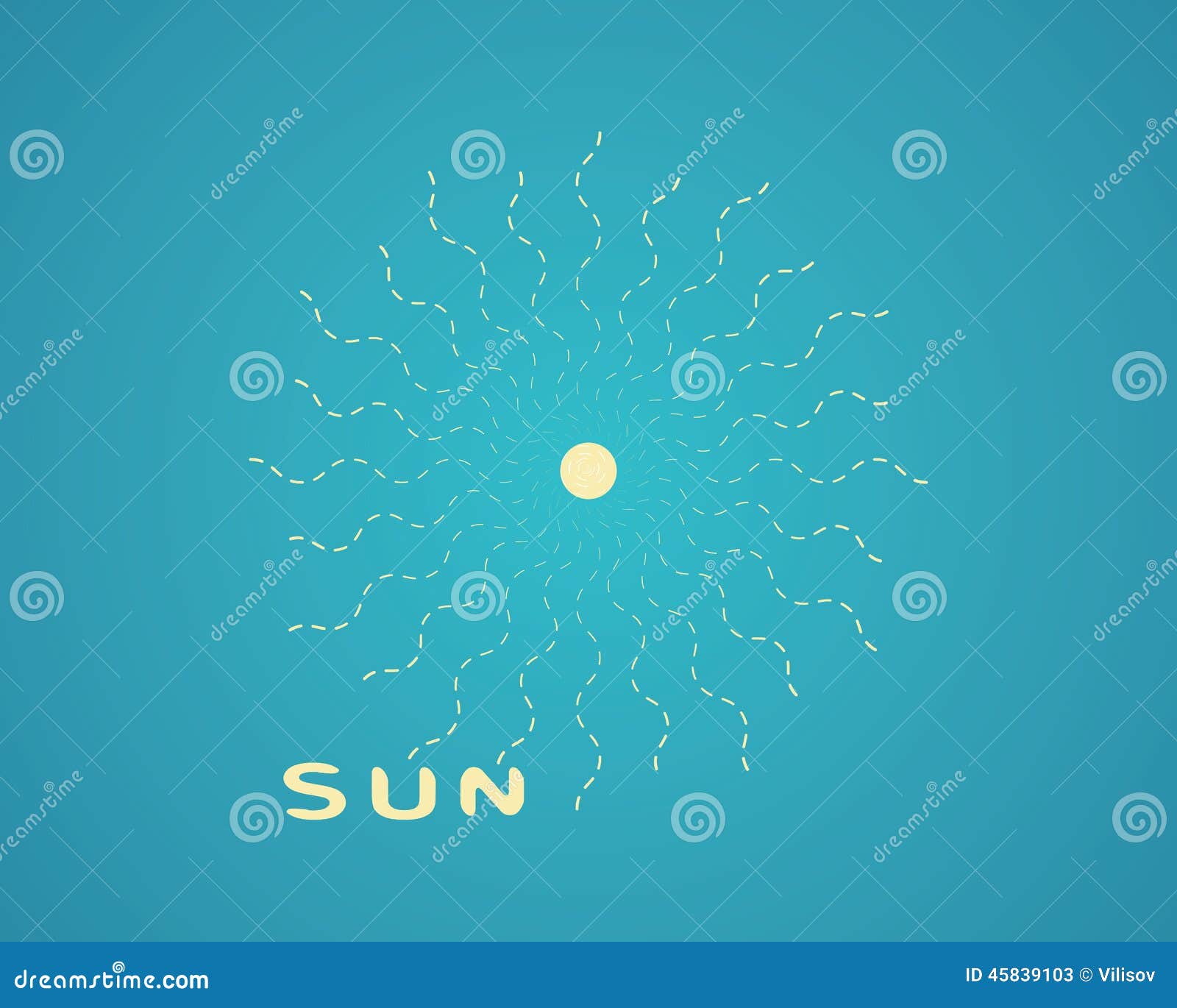O sol do meio-dia ilustração do vetor. Ilustração de quente - 45839103