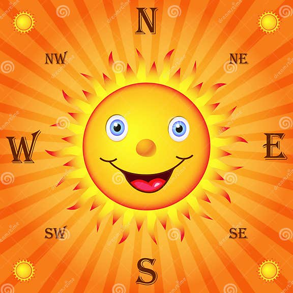 O sol e o sentido do mundo ilustração stock. Ilustração de cartografia ...