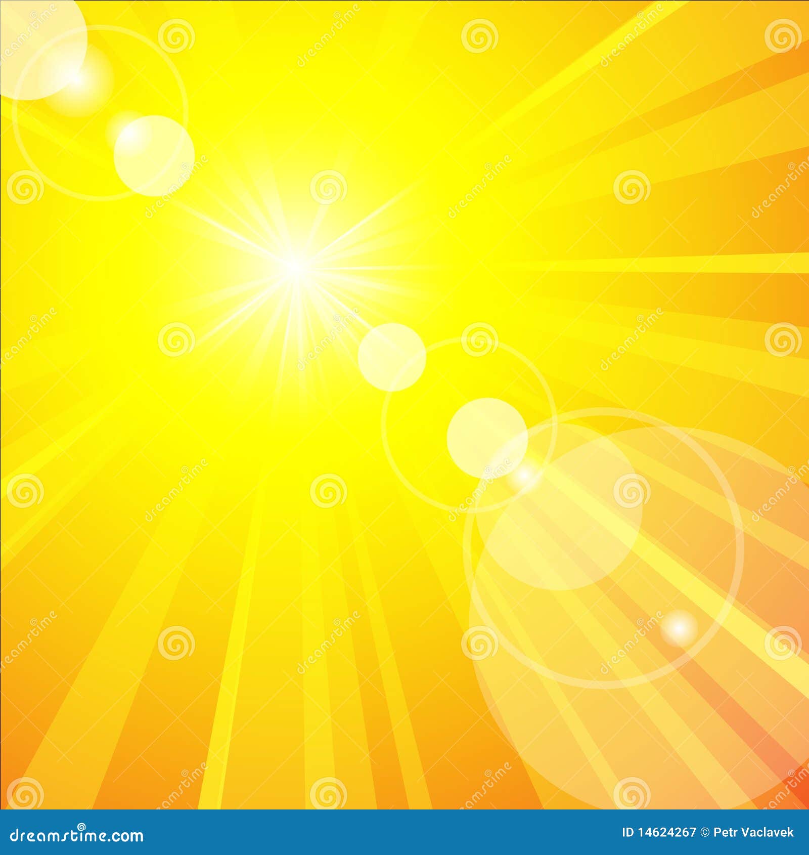 O sol quente do verão ilustração stock. Ilustração de fulgor - 14624267