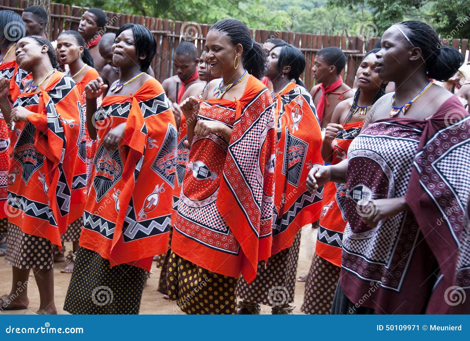 O Swazi Veste a Roupa Tradicional Foto Editorial - Imagem de costa ...