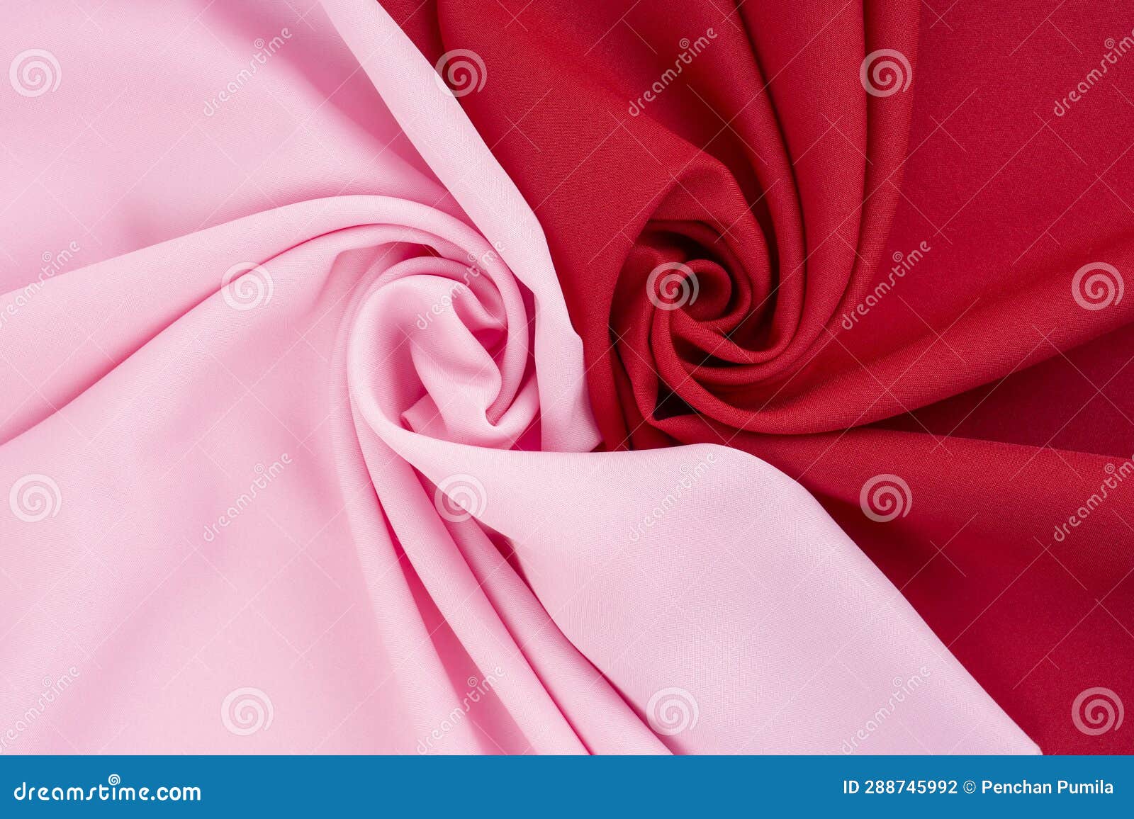 O Tecido Cor-de-rosa E a Textura Do Tecido Vermelho Escuro Como Fundo ...