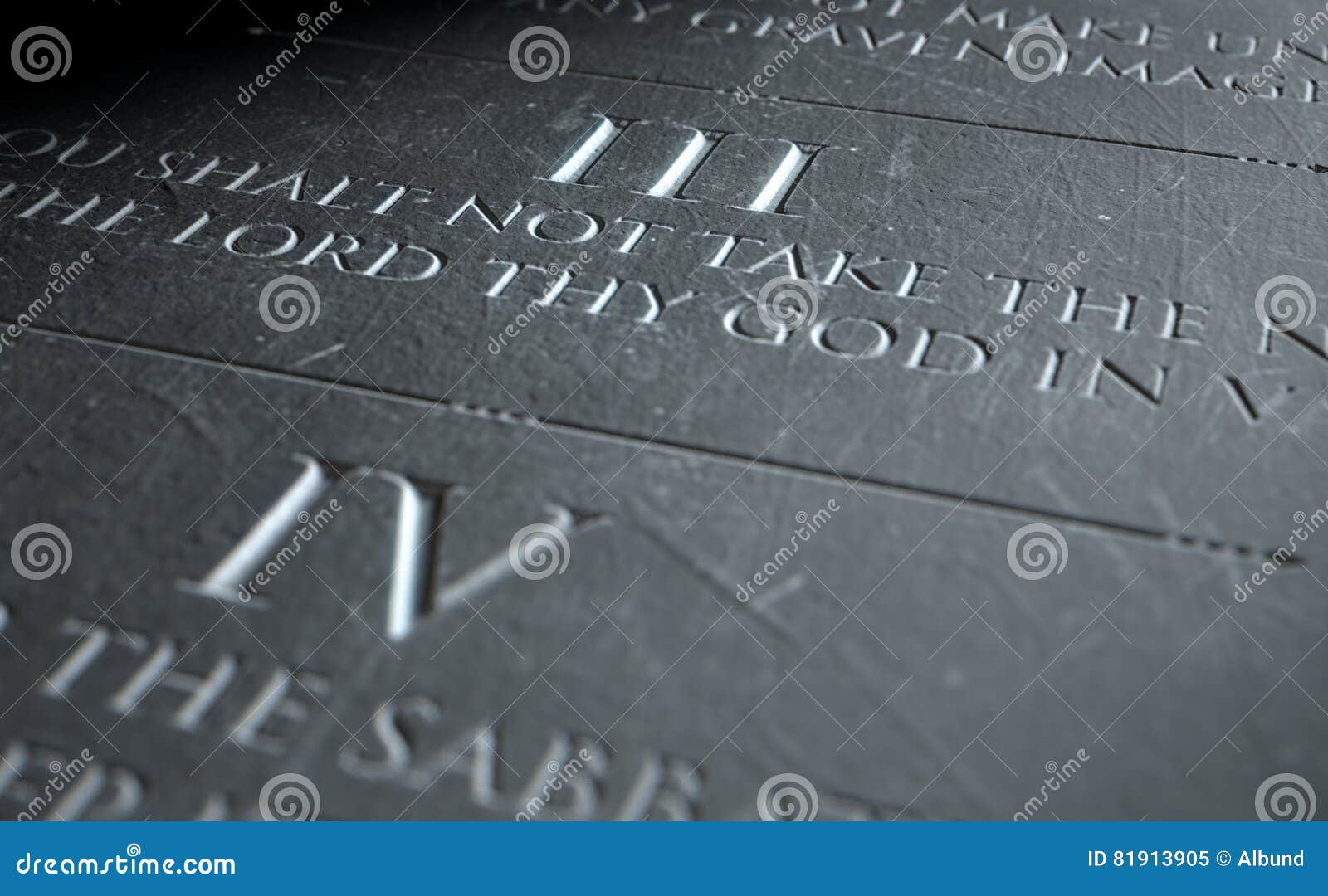 O terceiro mandamento ilustração stock. Ilustração de gravado - 81913905