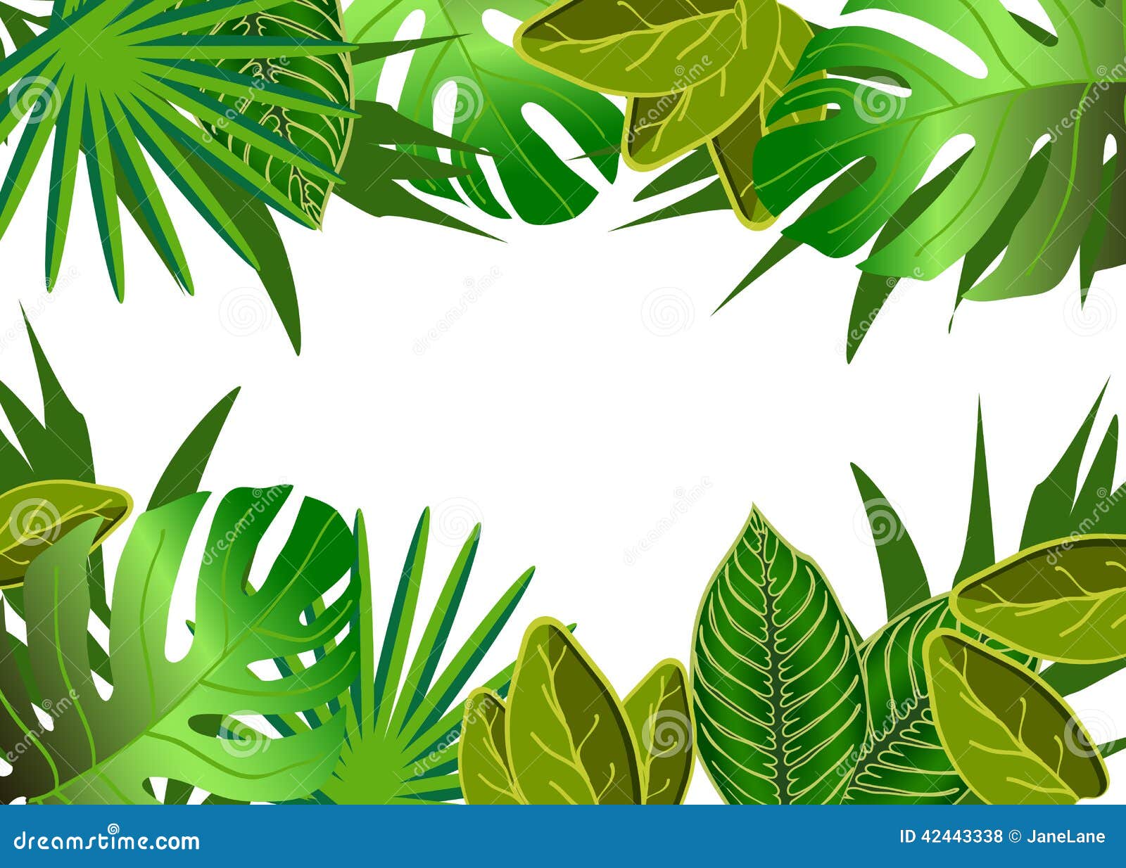 O Verde Tropical Deixa a Ilustração Ilustração do Vetor - Ilustração de ...