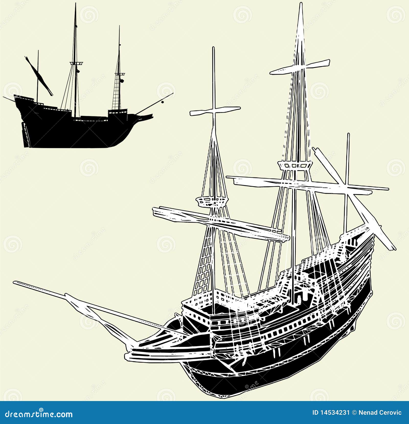 O vetor antigo 04 do navio ilustração do vetor. Ilustração de ...