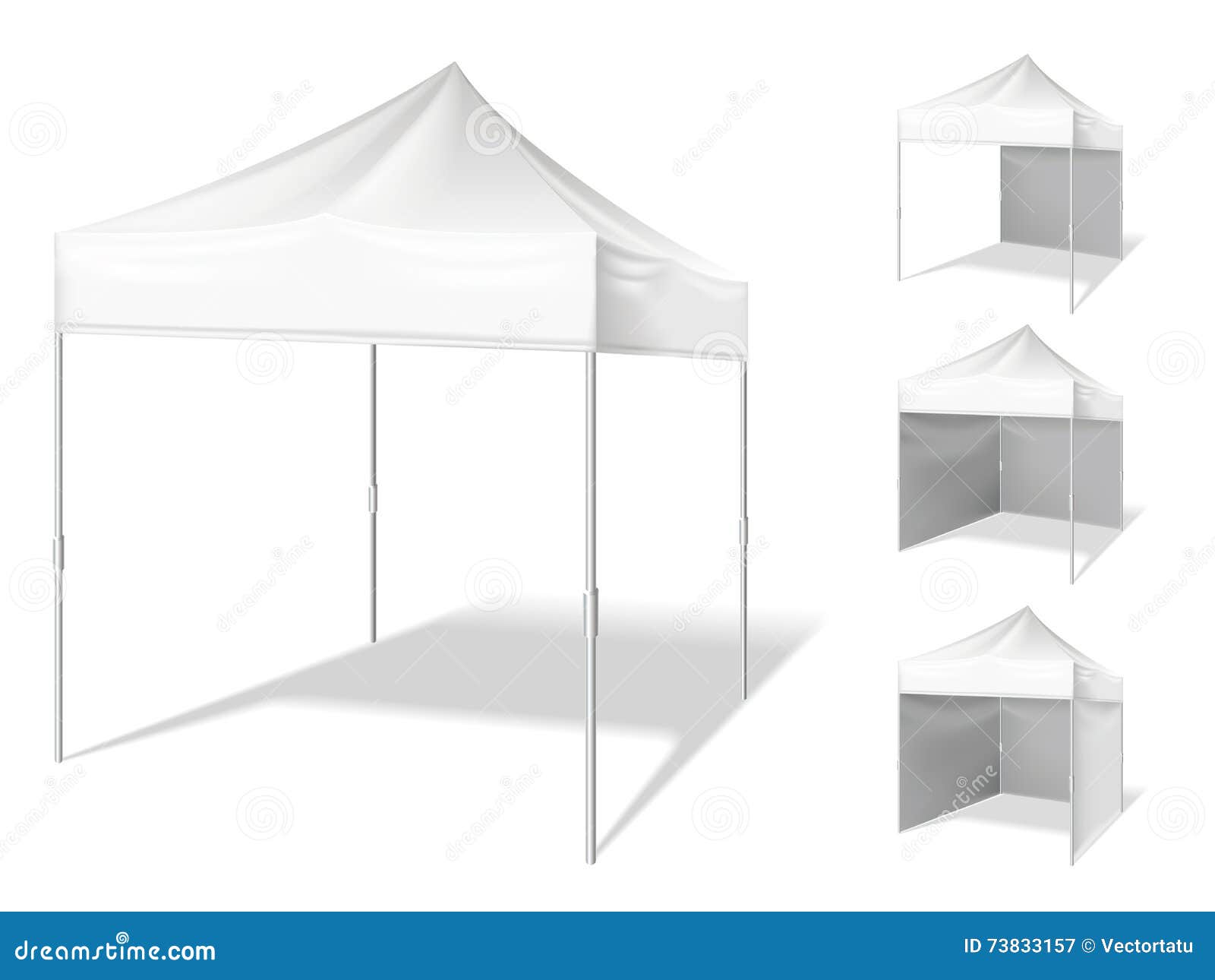 O Vetor Estala Acima a Barraca Para O Evento Exterior Ilustração do ...