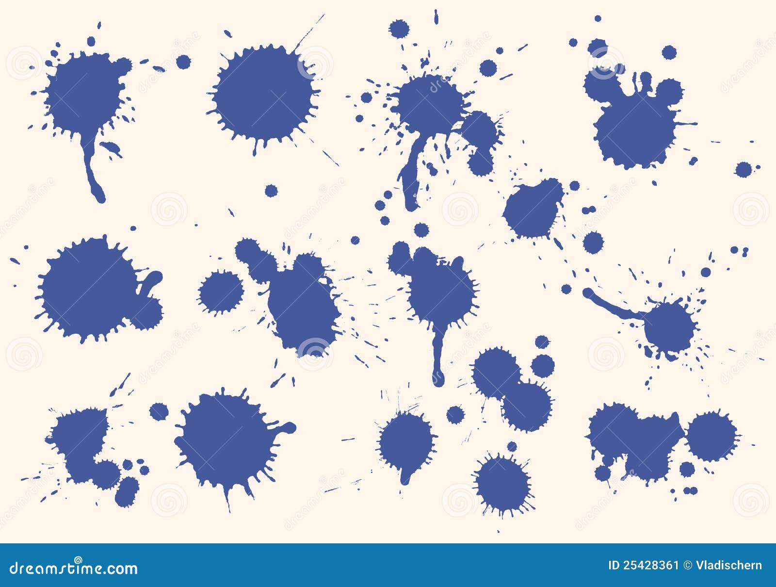 O Vetor Mancha a Coleção Isolada Ilustração do Vetor - Ilustração de ...