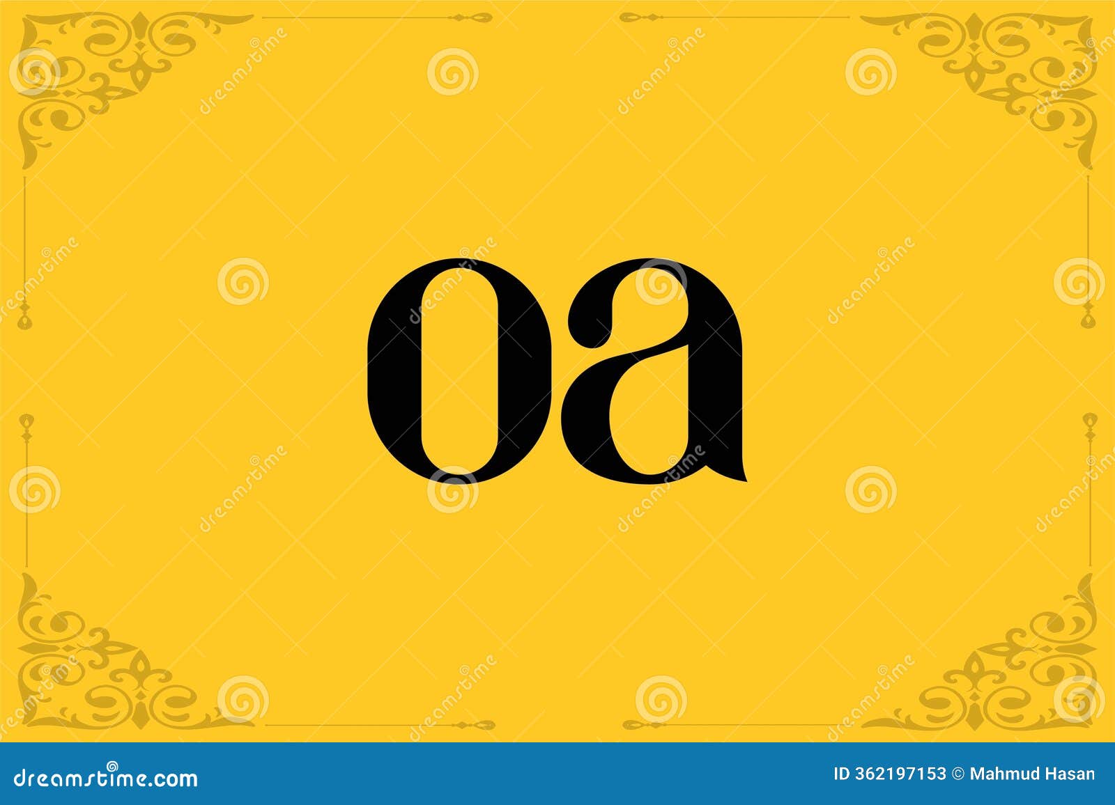 OA Abstract Luxury Logo Cartoon Vector | CartoonDealer.com #362197153