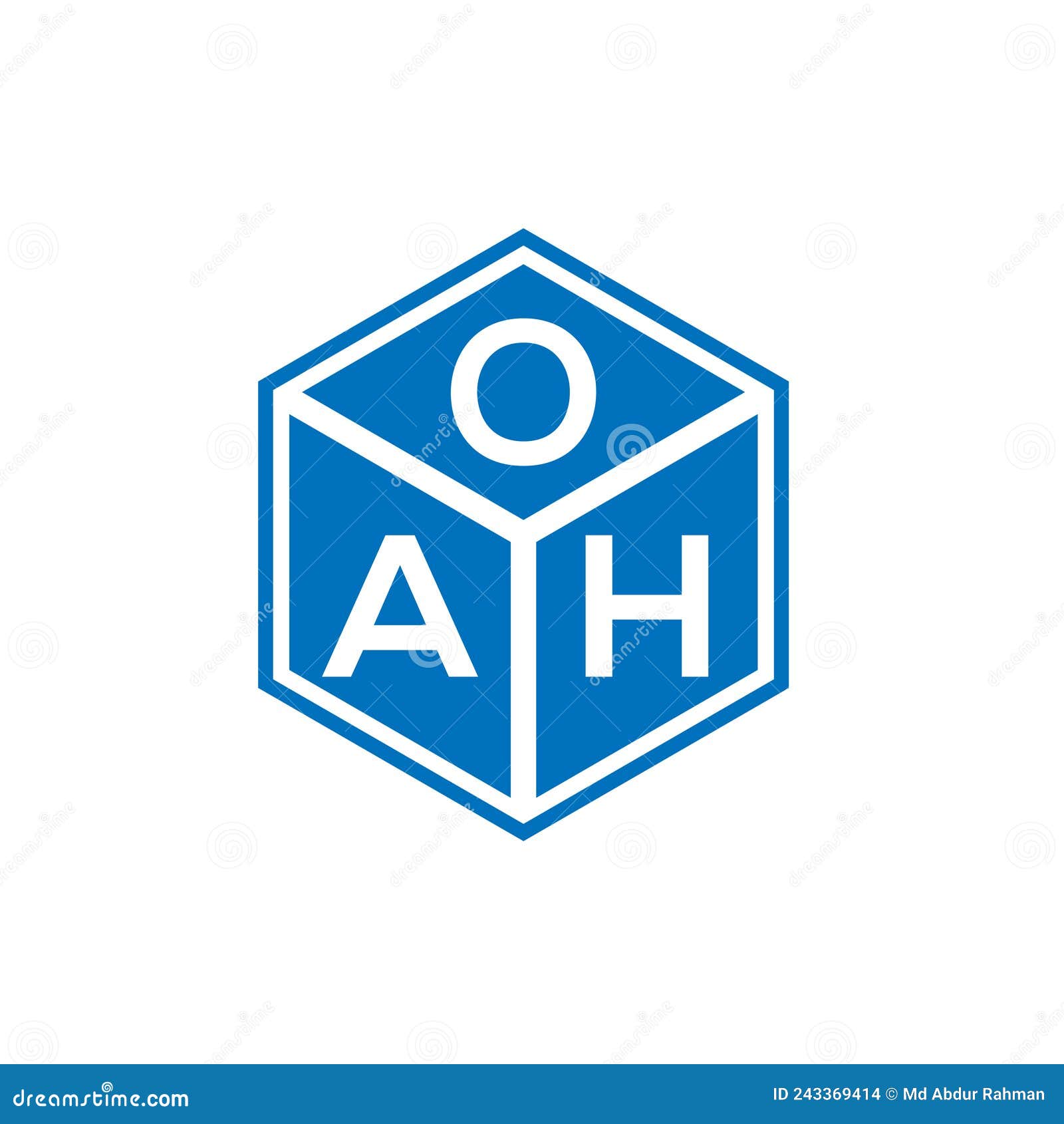 OAH Letter Logo Design on Black Background. OAH Creative Initials ...