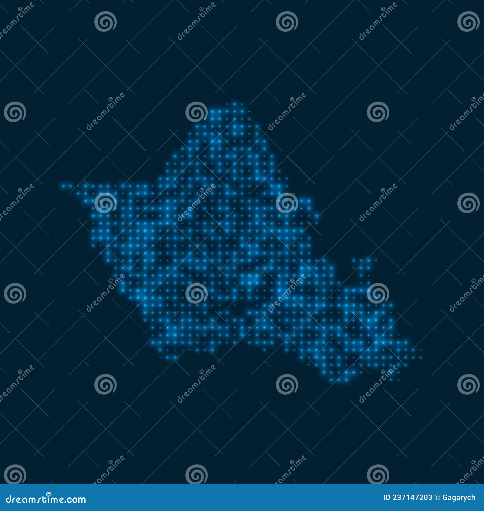 Oahu dotted glowing map. stock vector. Illustration of glare - 237147203