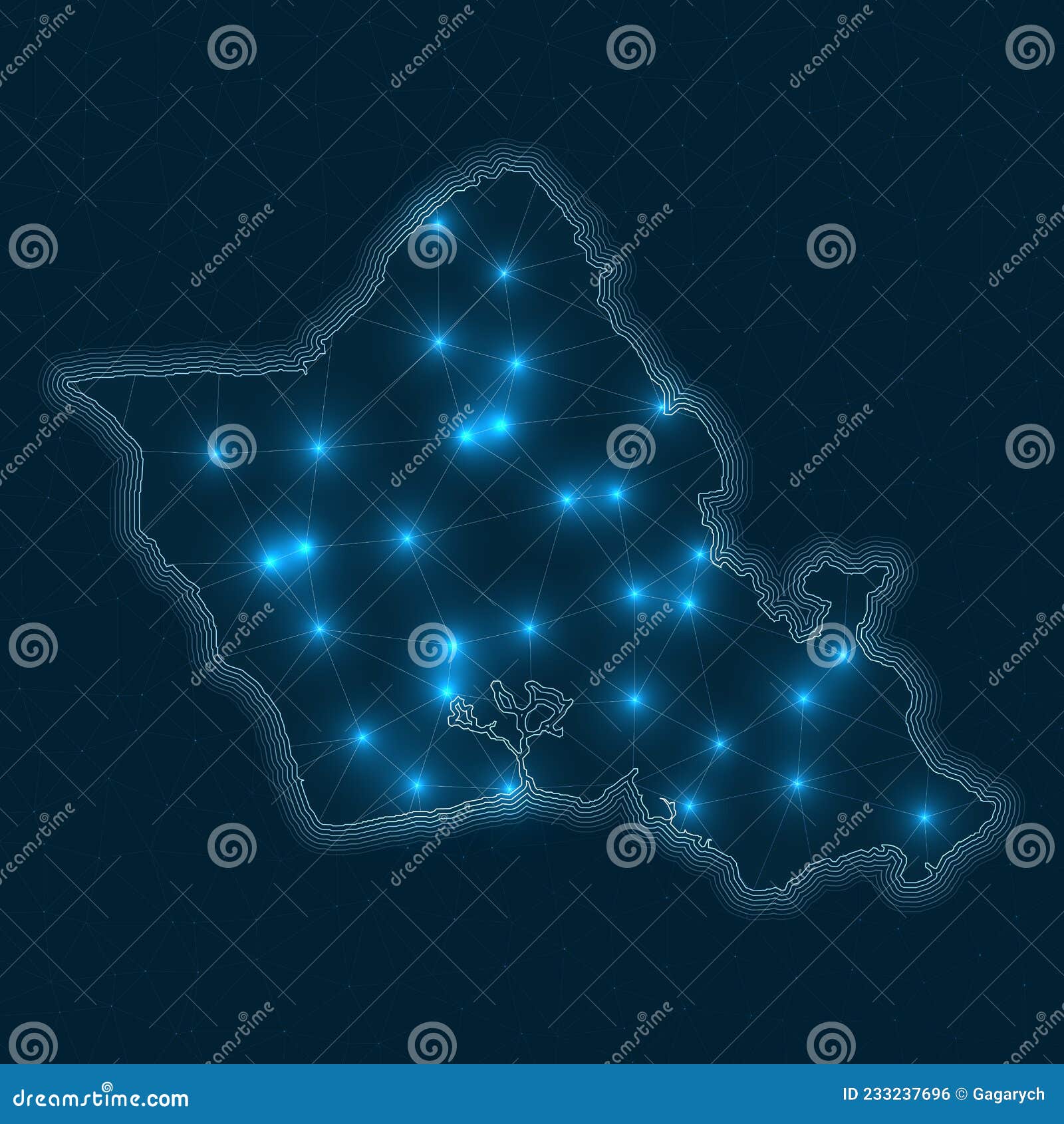 Oahu Digital Map. Vector Illustration | CartoonDealer.com #188583818
