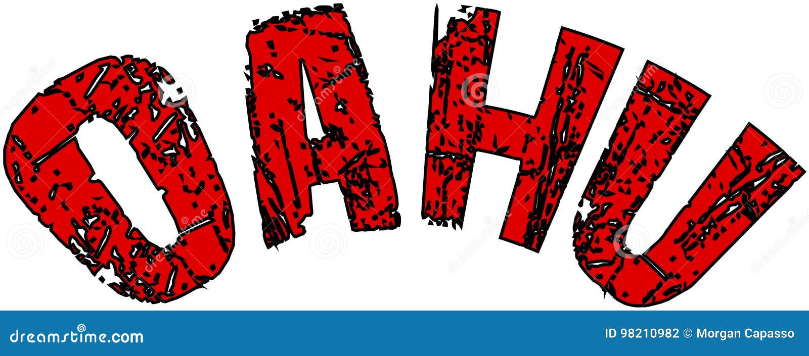 Oahu Text Sign Illustration Stock Vector - Illustration of maui, oahu ...