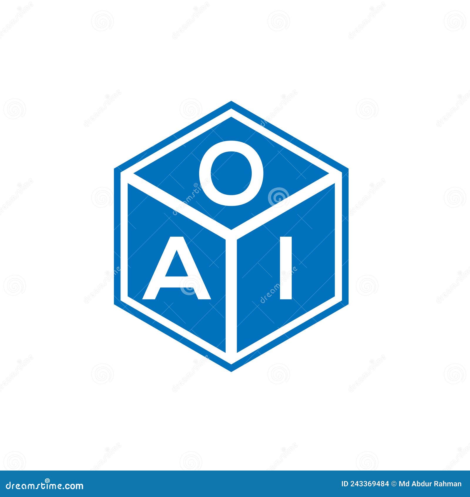 OAI Letter Logo Design on Black Background. OAI Creative Initials ...