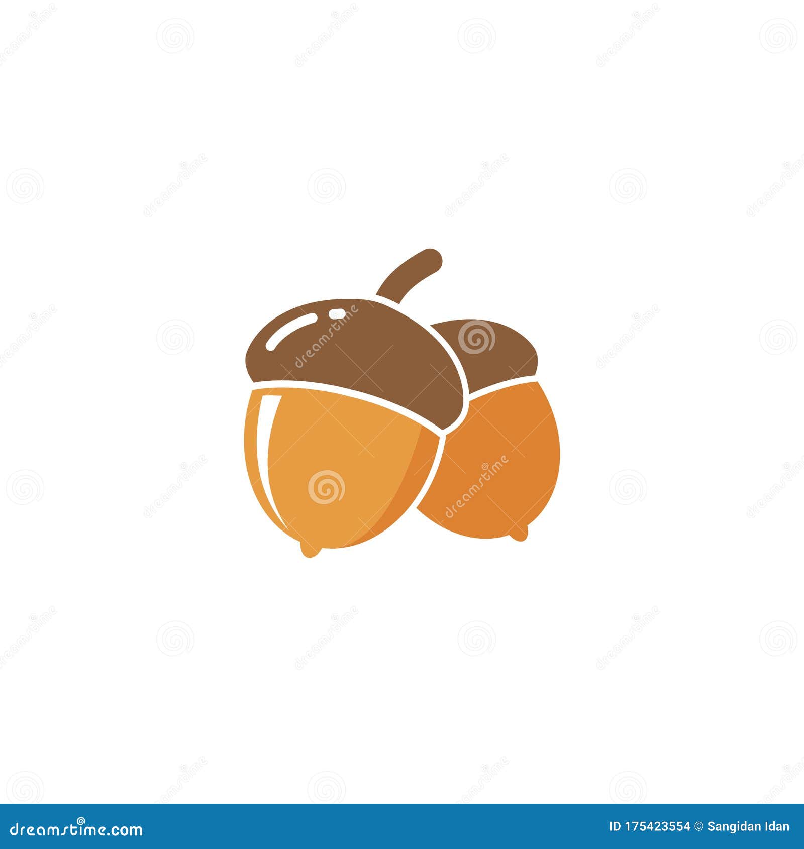 Oak Acorn Vector Illustration Design Stock Vector - Illustration of ...