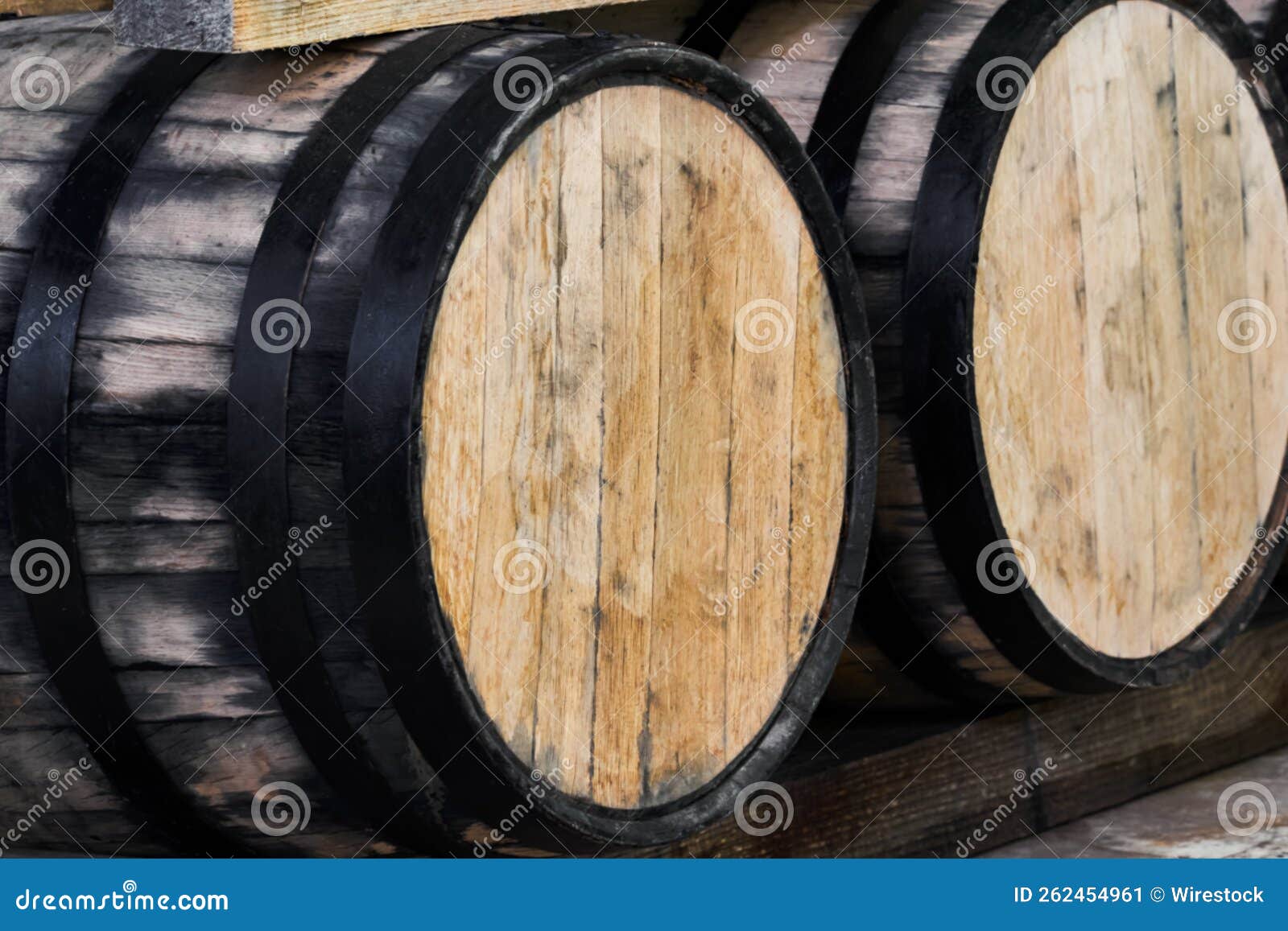 Oak Wood Barrels for Tequila Maturation Stock Image - Image of industry ...
