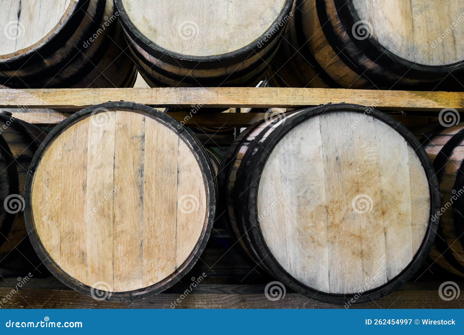 Oak Wood Barrels for Tequila Maturation Stock Image - Image of ...